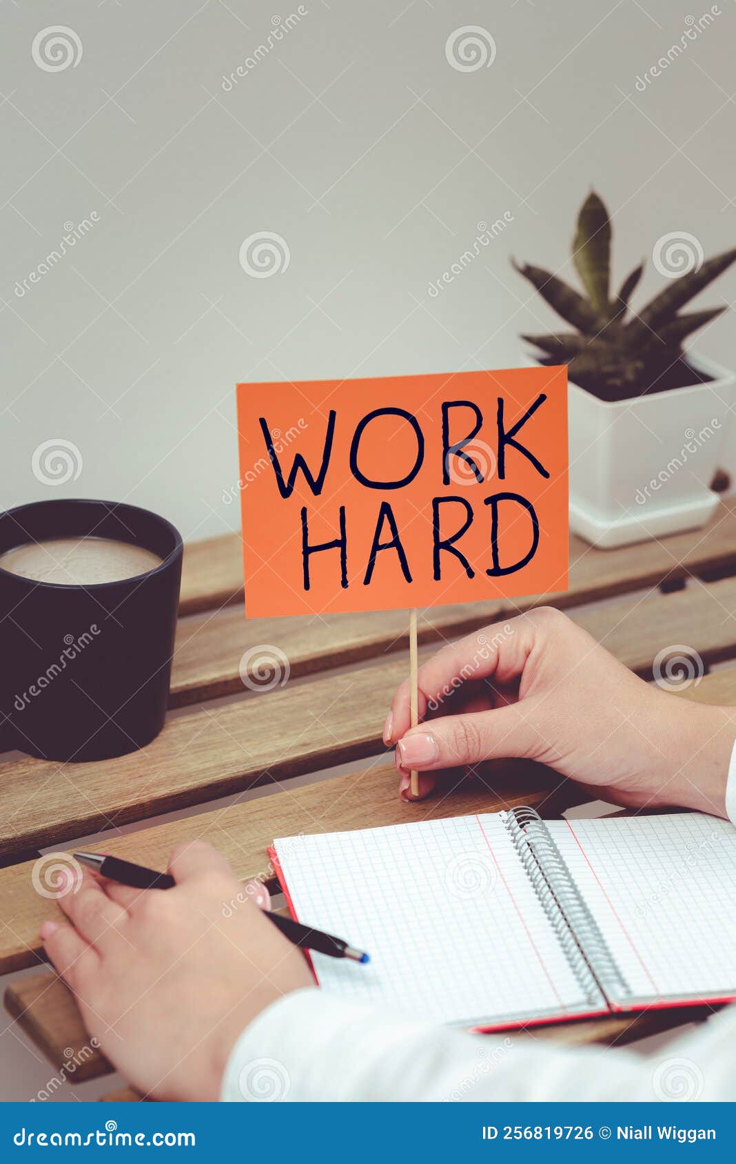 Text Caption Presenting Work Hard. Business Showcase Laboring that Puts ...