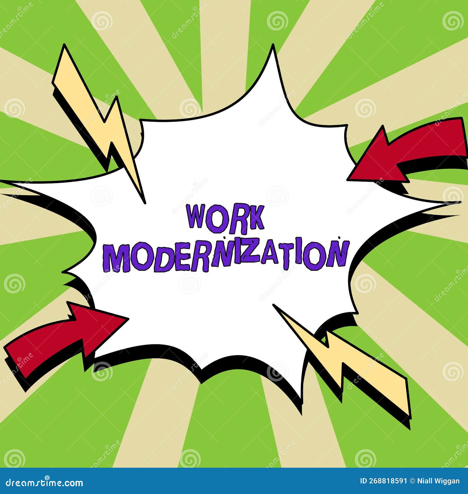 Text Sign Showing Work Modernization. Business Concept Changing Product ...