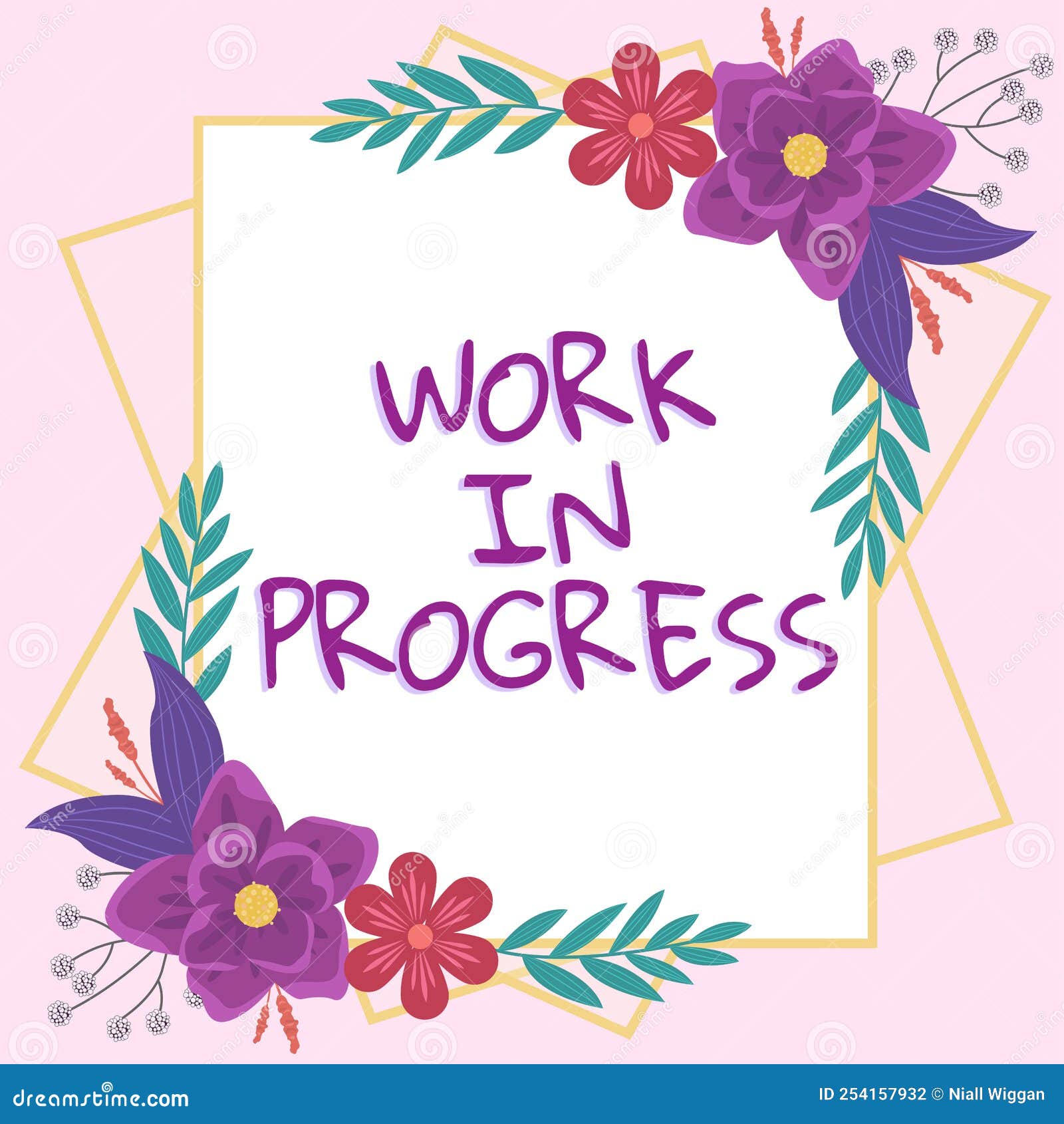 Text Caption Presenting Work in Progress. Business Overview Job Still ...