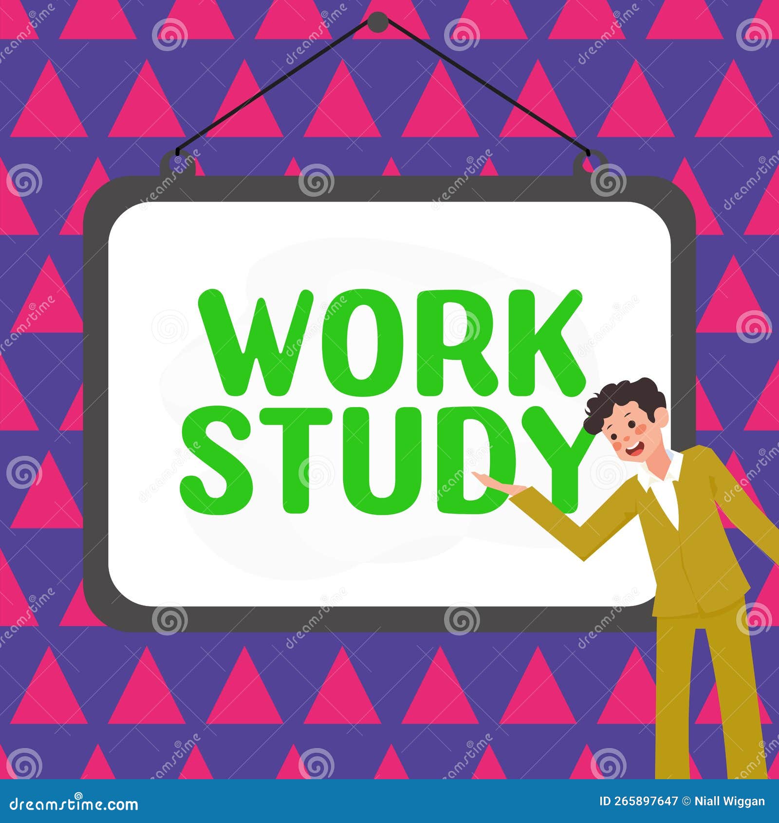 Text Caption Presenting Work Study. Business Overview College Program ...