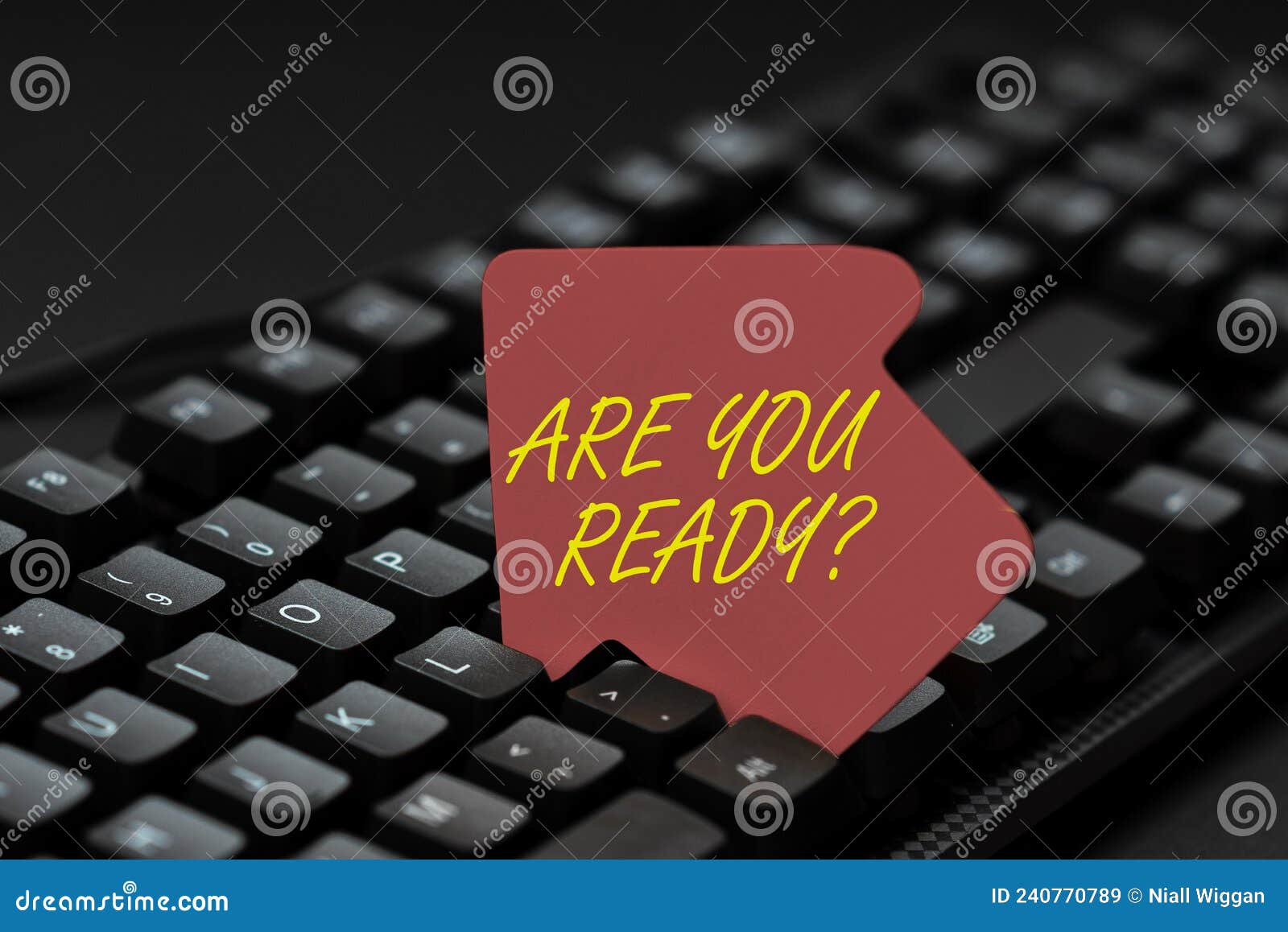 Text Caption Presenting are You Ready Question. Word for Asking Someone ...