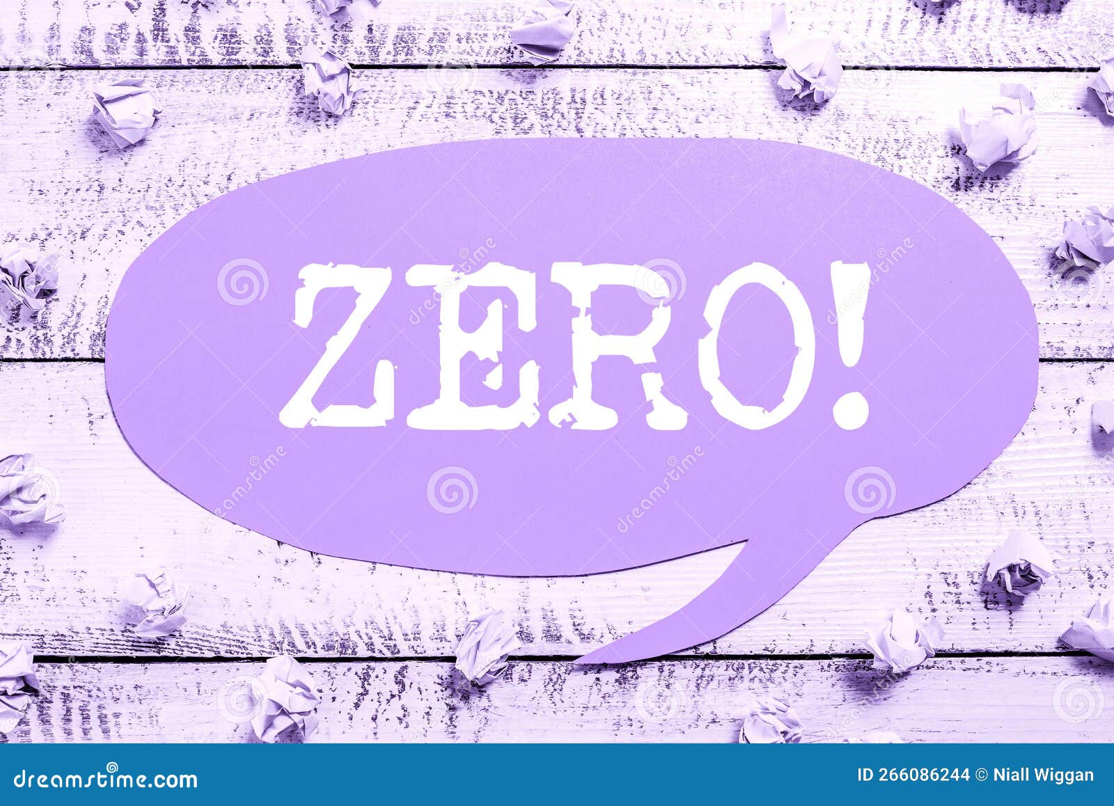 Text Caption Presenting Zero. Word for No Quantity or Number Nought ...