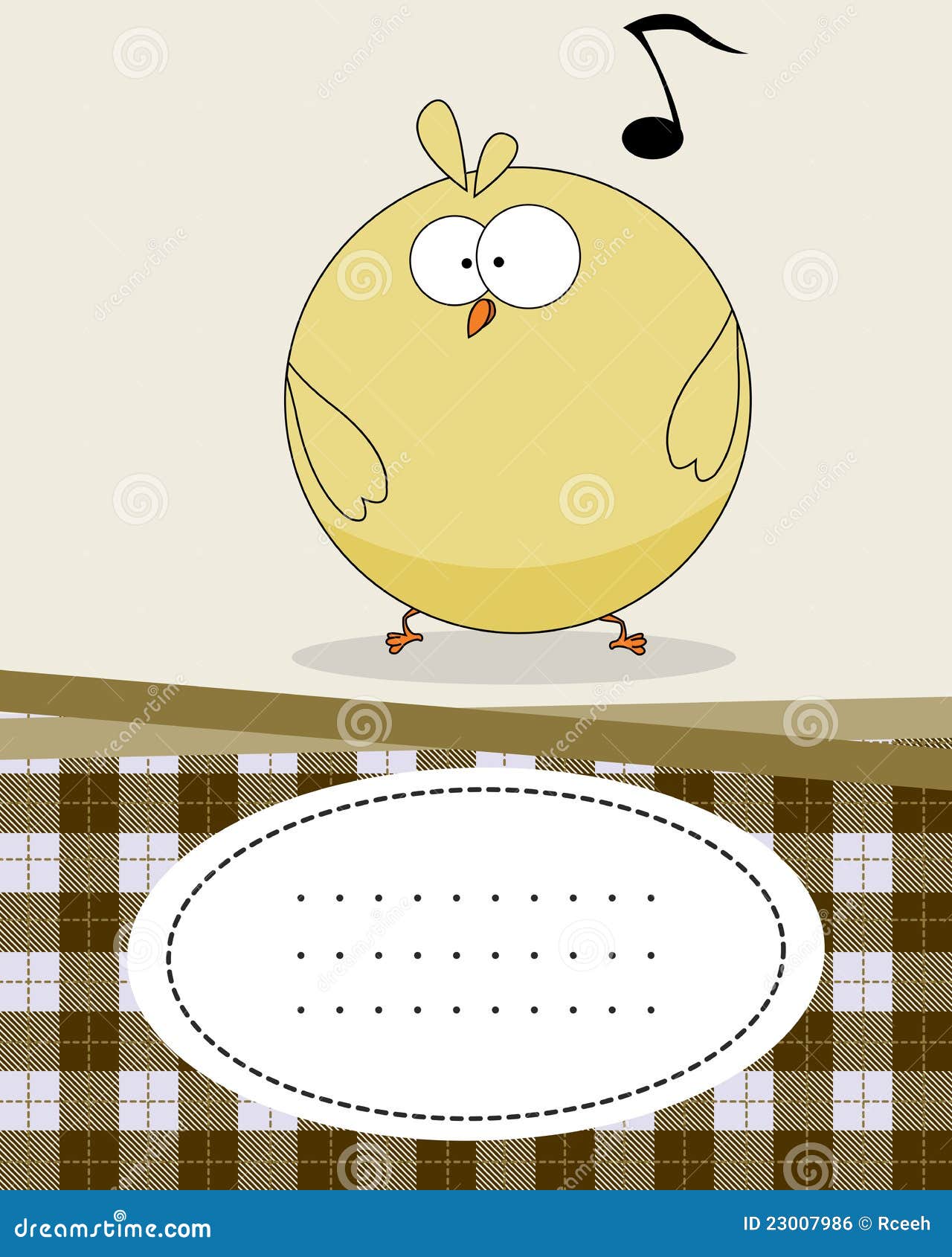 Text Card with Baby Chicken Stock Vector - Illustration of card, happy ...