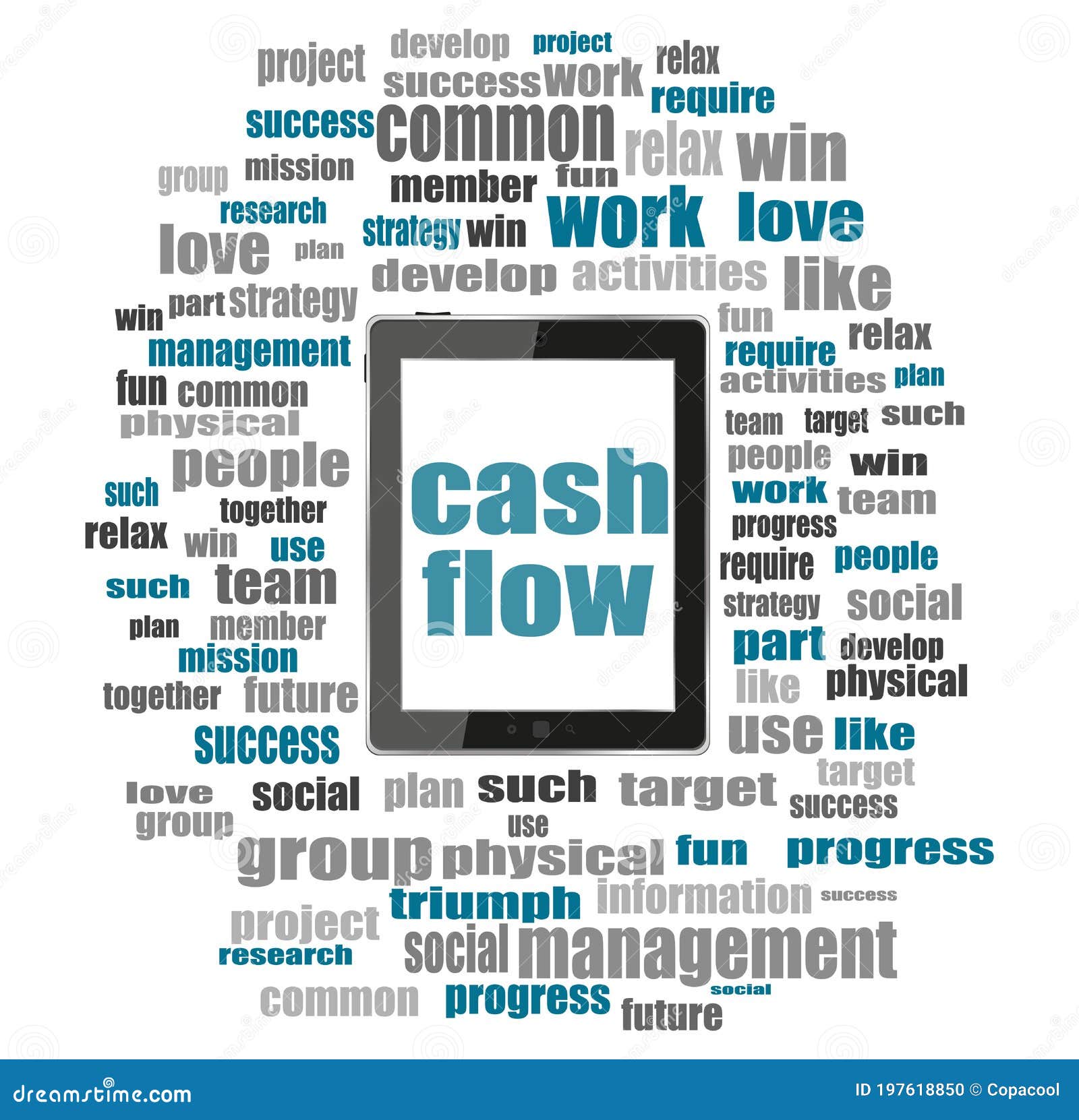 Text Cash Flow. Business Concept Stock Illustration - Illustration of ...