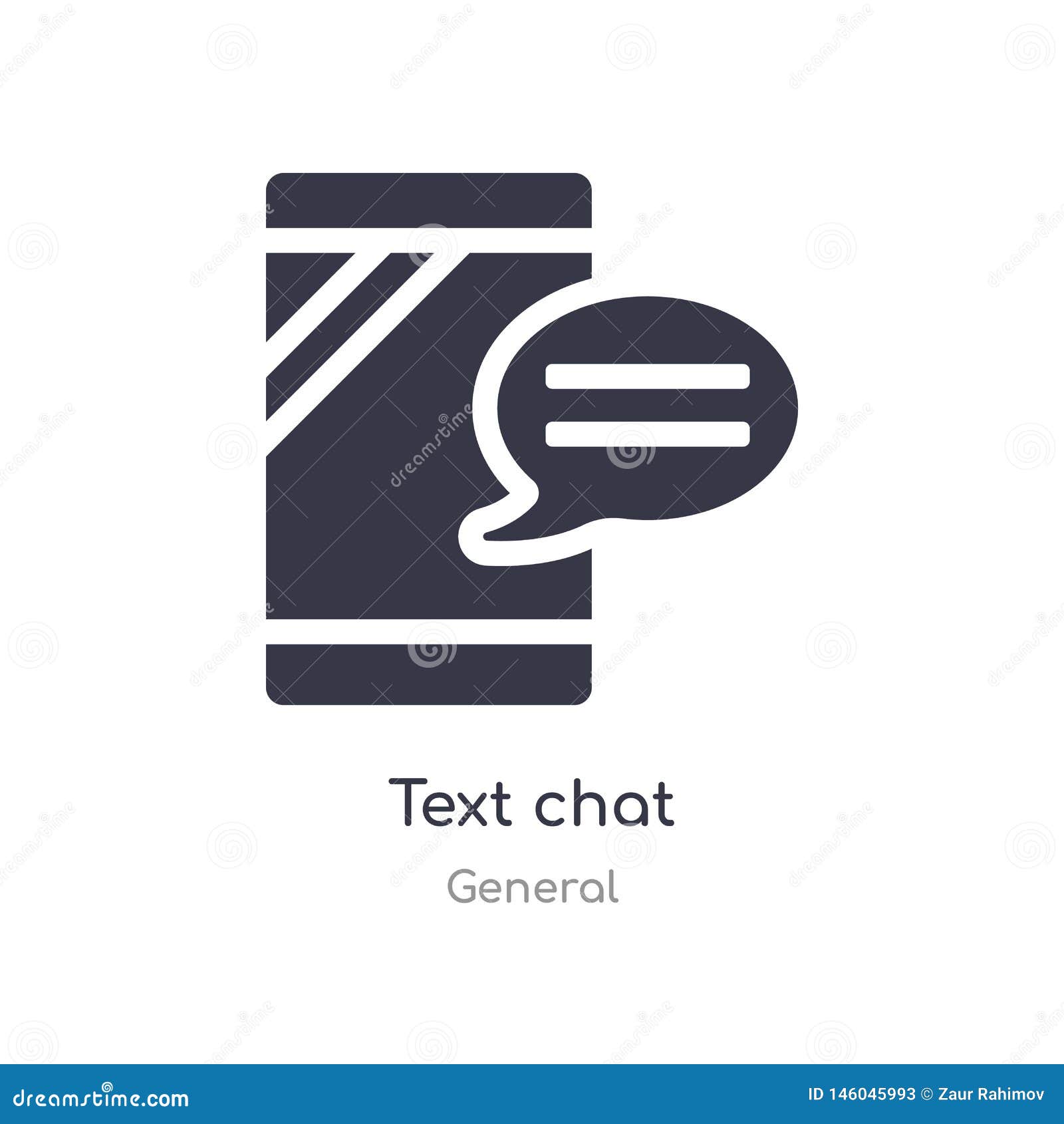 Text Chat Icon. Isolated Text Chat Icon Vector Illustration from ...
