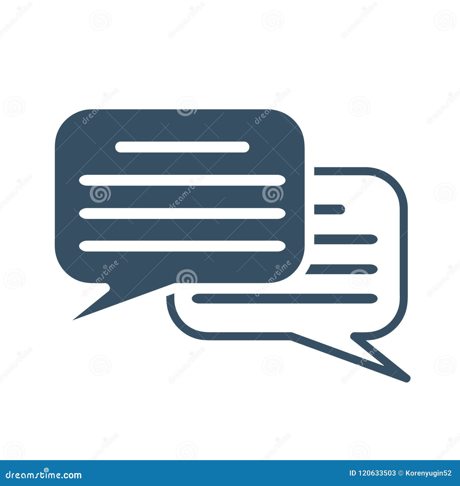 Text Chat Icon. Simple Element Illustration Stock Vector - Illustration ...