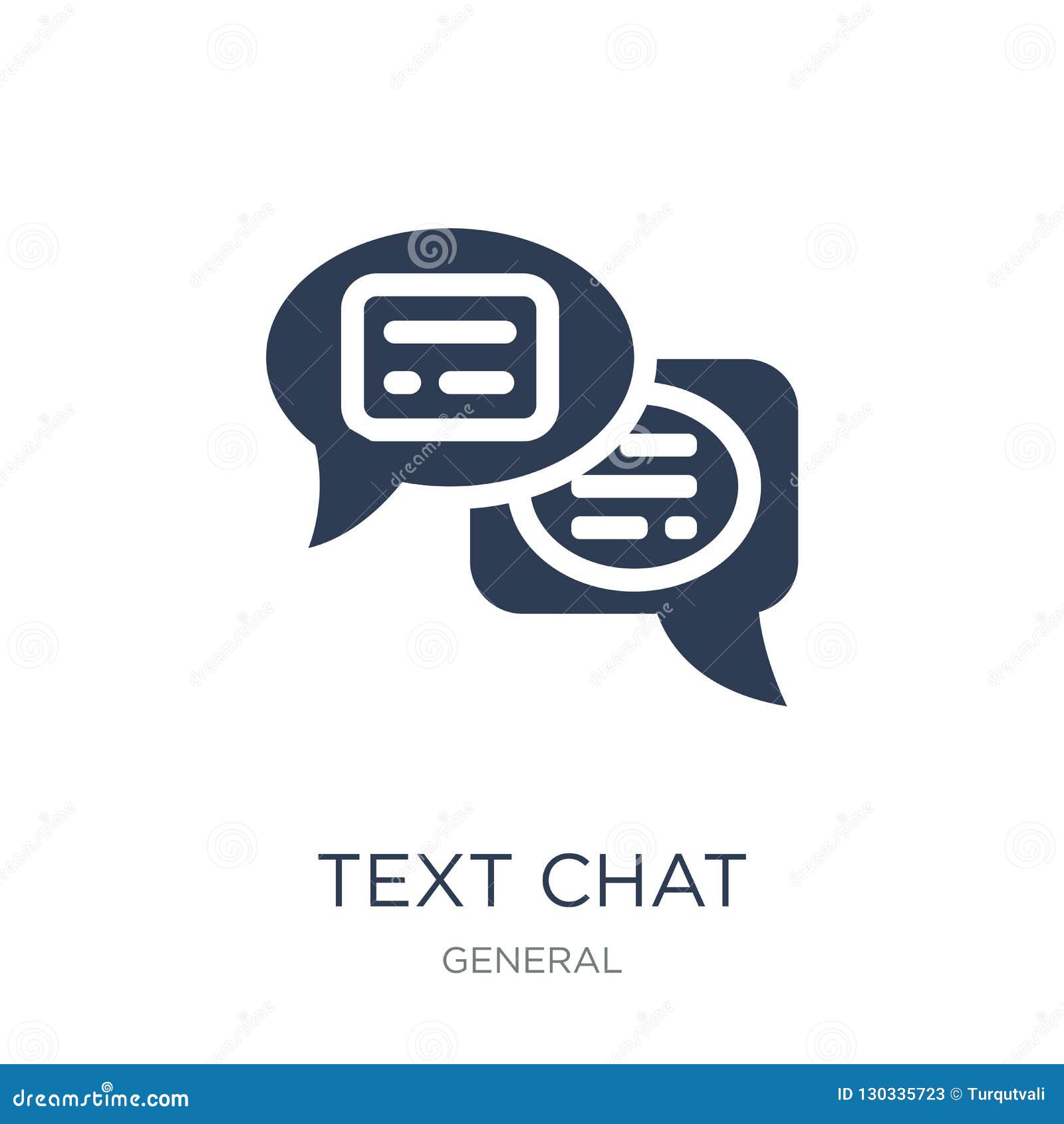Text Chat Icon. Trendy Flat Vector Text Chat Icon on White Background ...