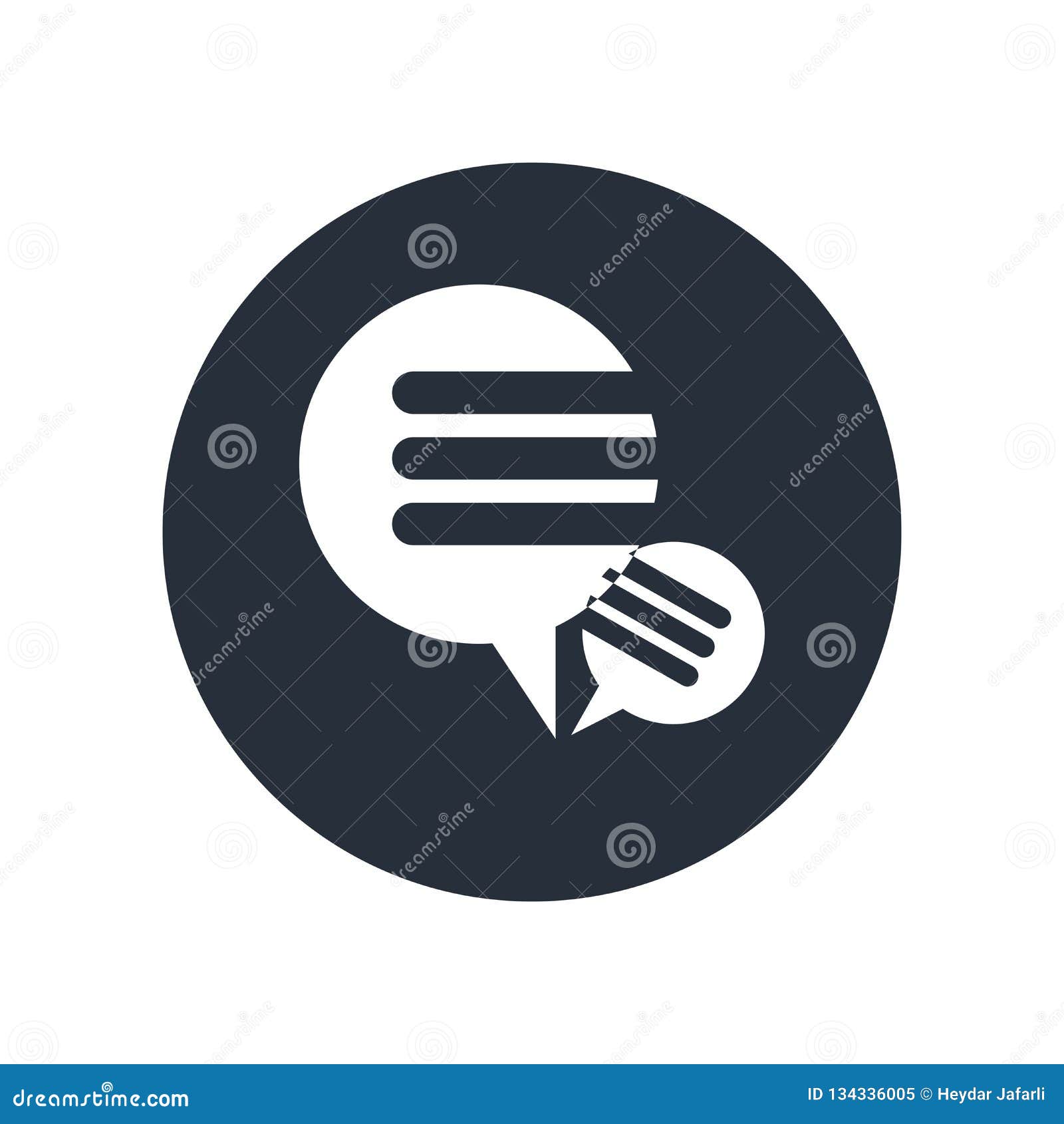 Text Chat Icon Vector Sign and Symbol Isolated on White Background ...