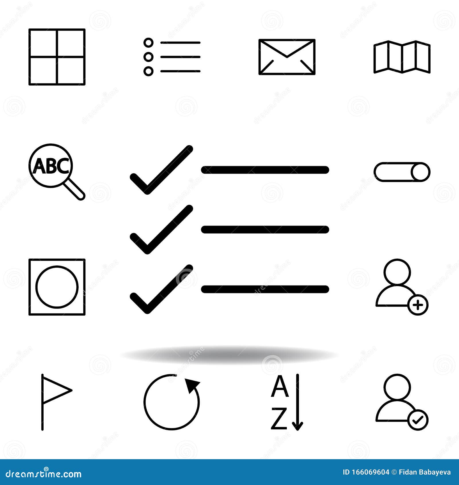 Text, Check Mark Icon. Can Be Used for Web, Logo, Mobile App, UI, UX ...