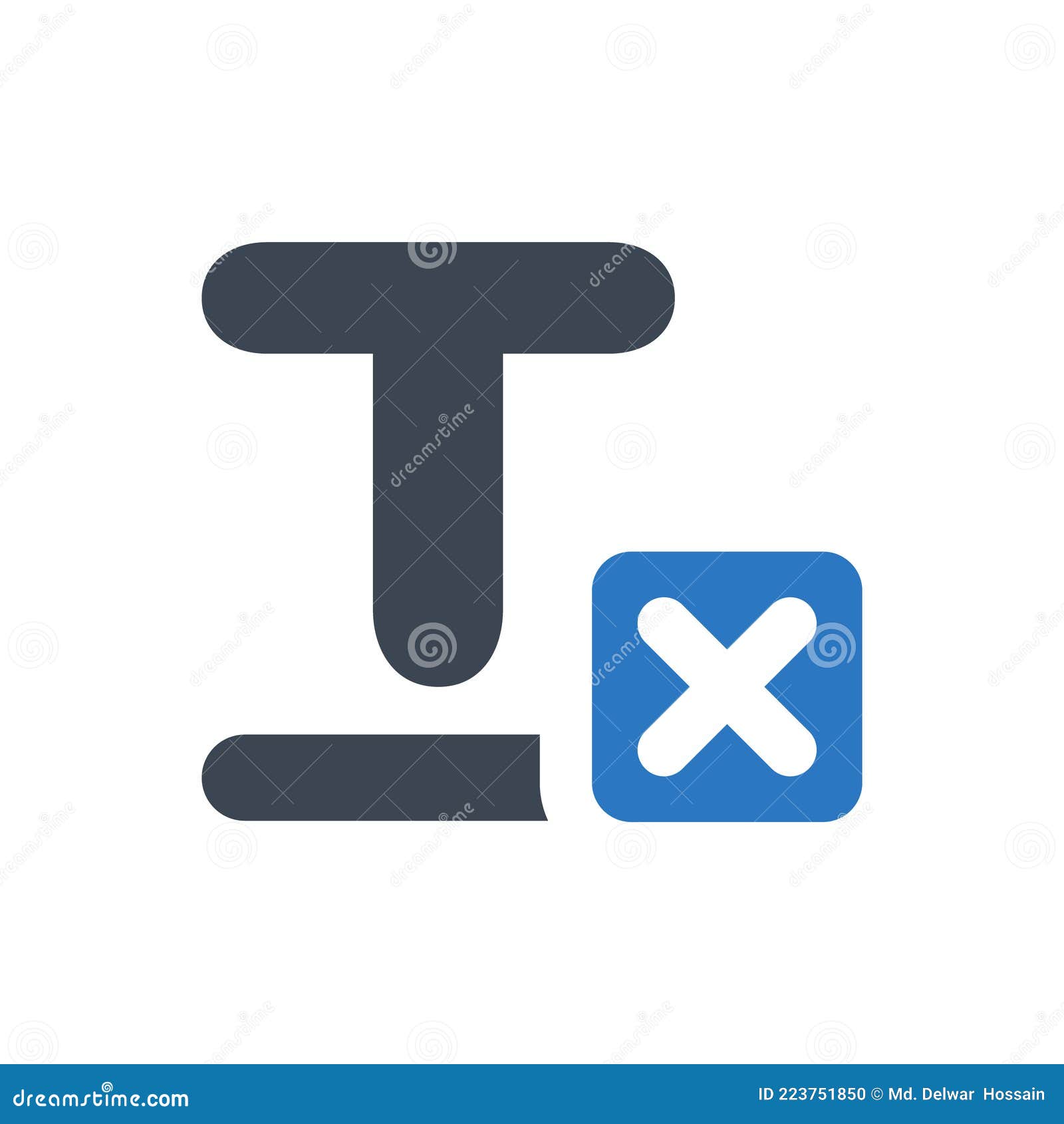 Text cleaning icon stock vector. Illustration of style - 223751850