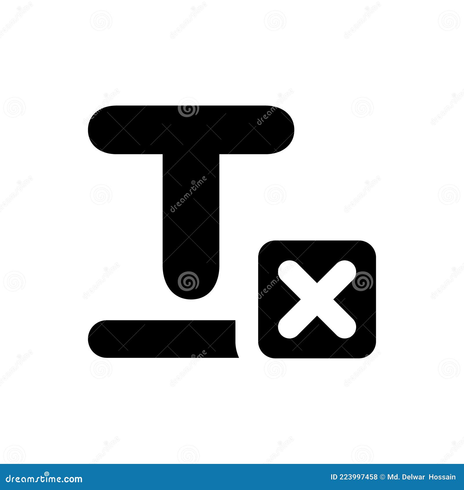 Text cleaning icon stock vector. Illustration of symbol - 223997458