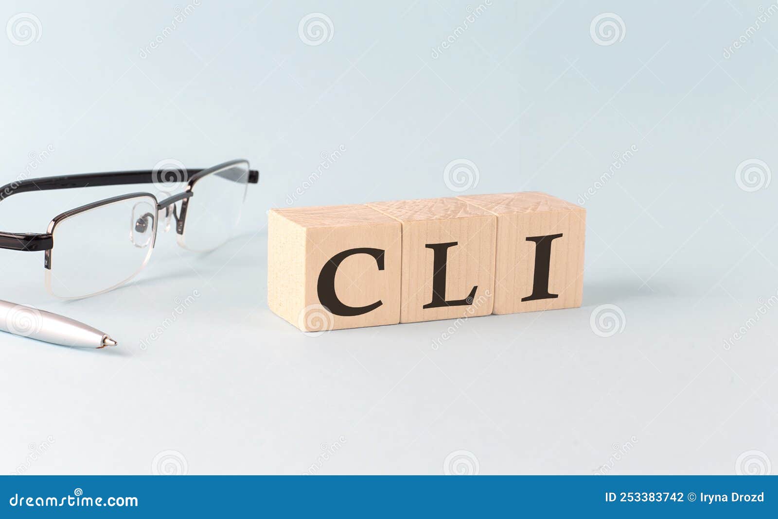 Text CLI - Command Line Interface - Written on the Wooden Cubes on Blue ...