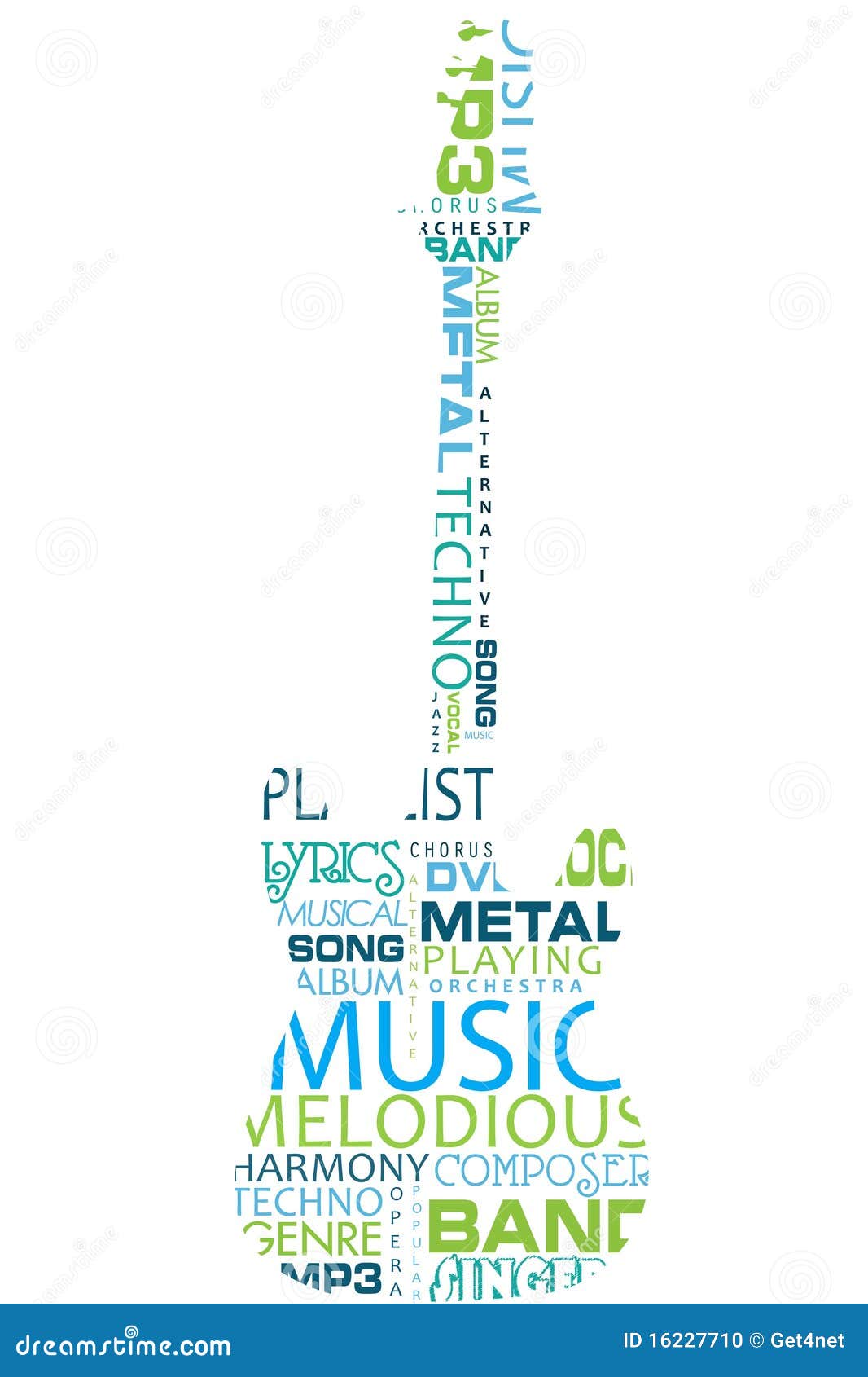 Text cloud guitar stock illustration. Illustration of play - 16227710