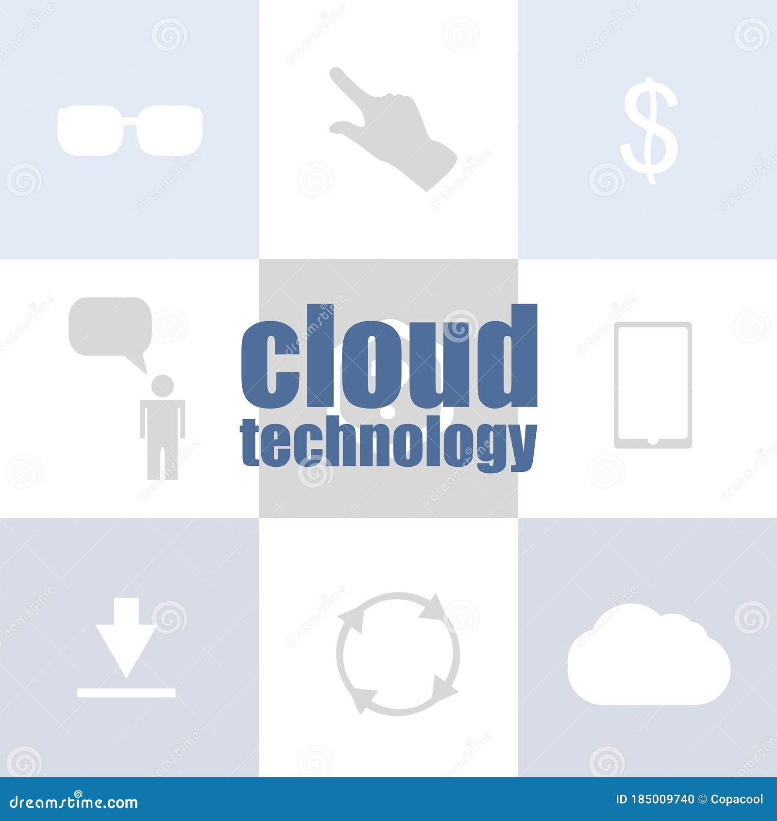Text Cloud Technology. it Concept Stock Illustration - Illustration of ...