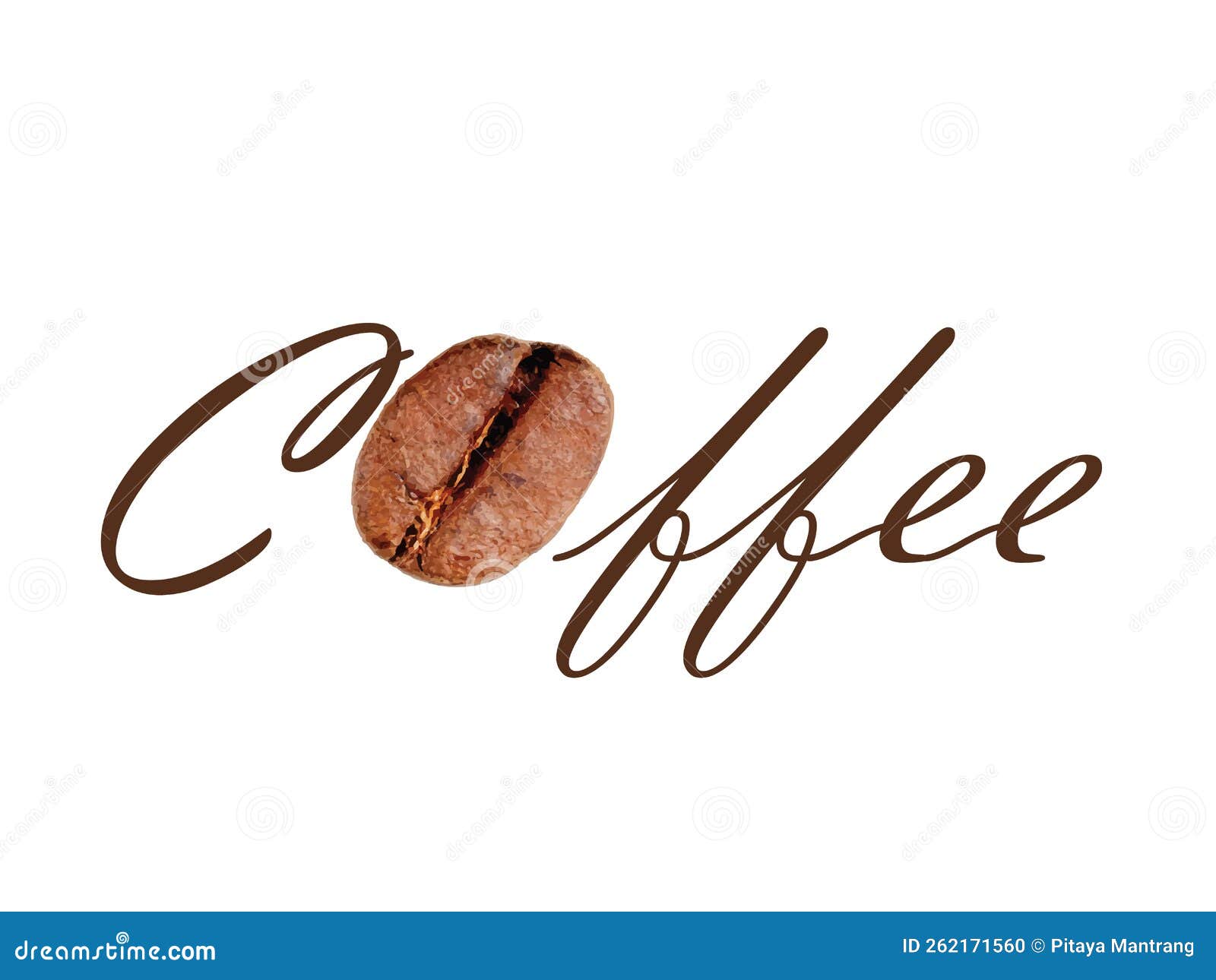 Text coffee concept art stock vector. Illustration of people - 262171560