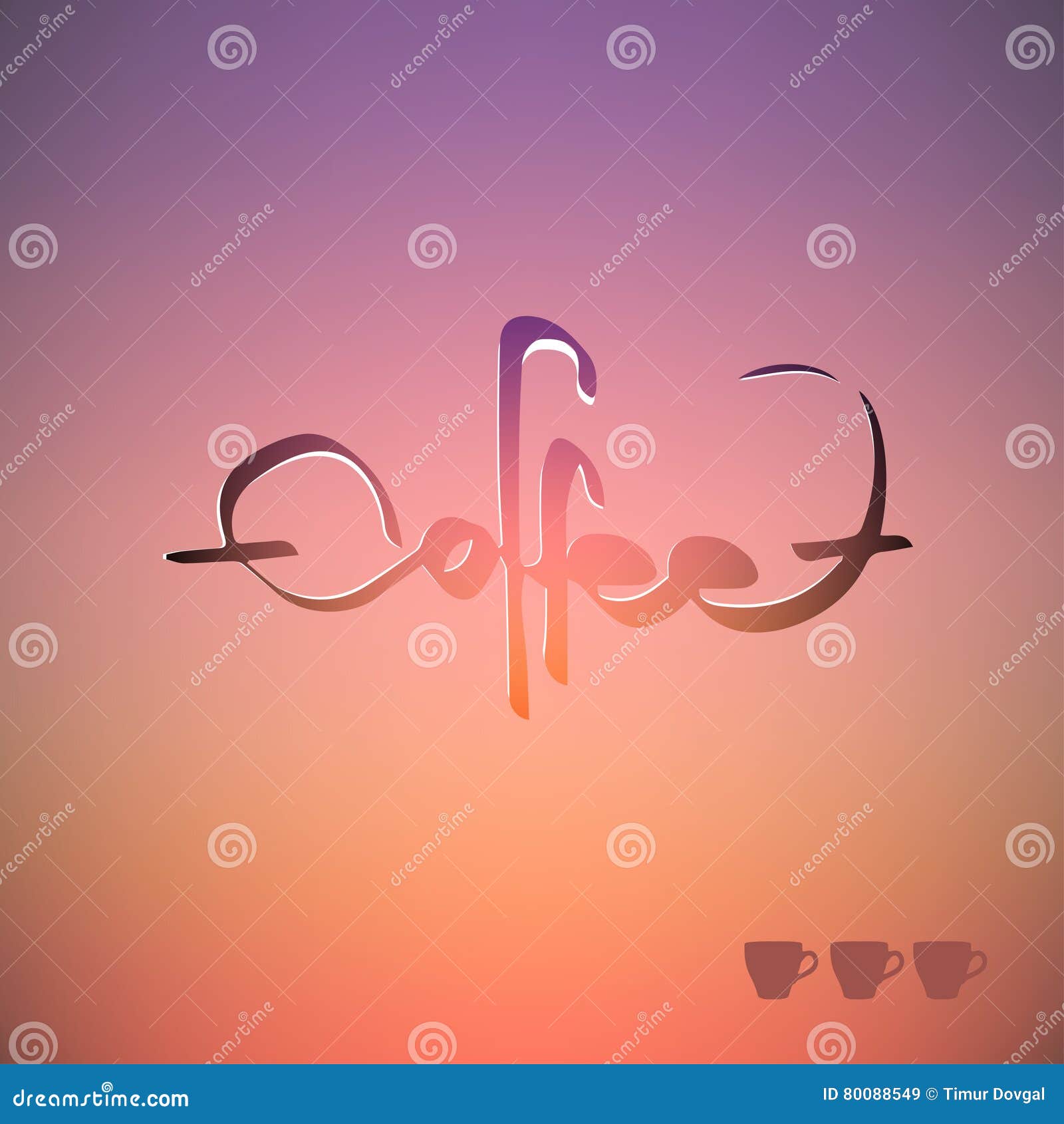 The Text Coffee Written, Vector Illustration Stock Vector ...