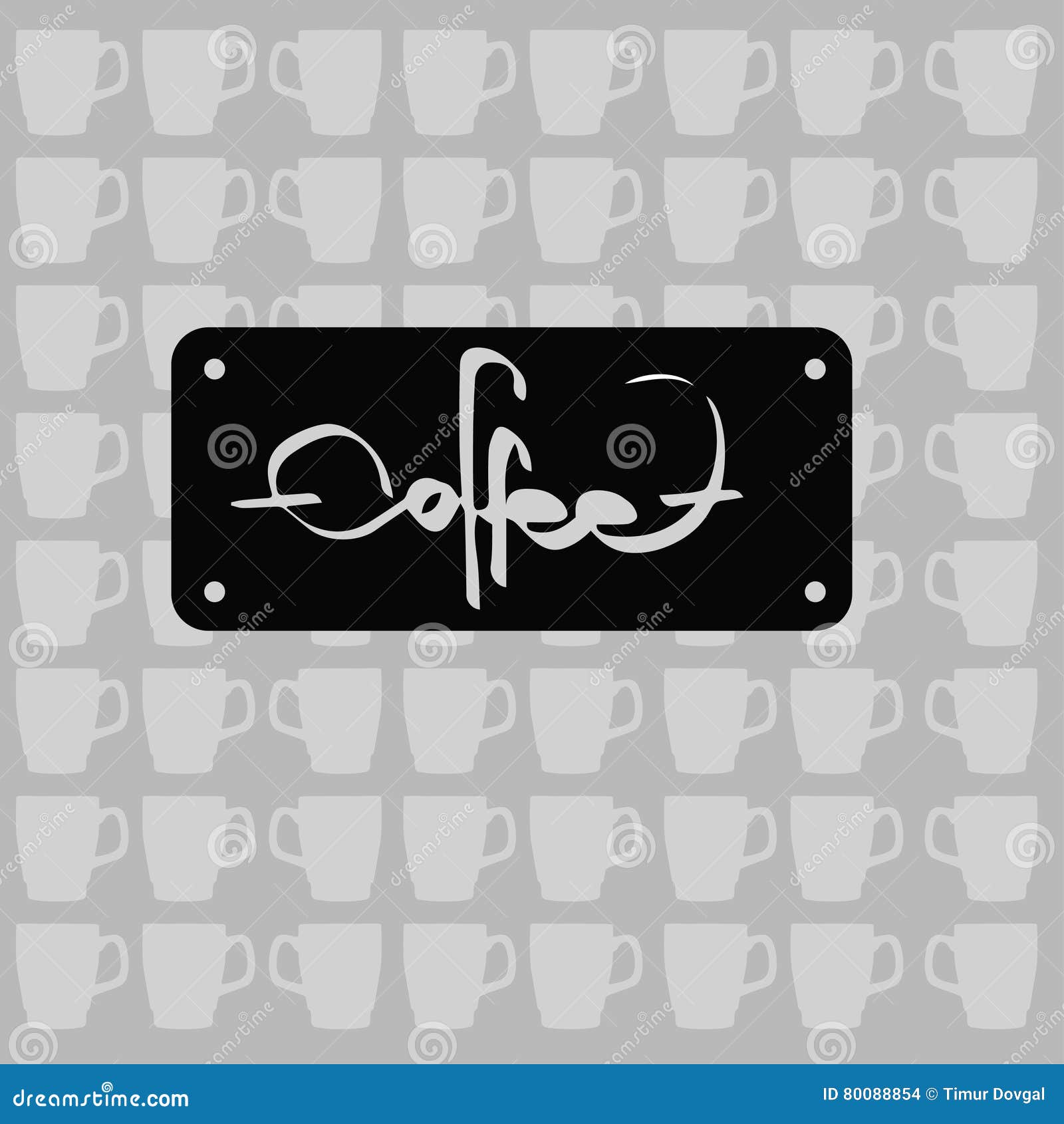 The Text Coffee Written, Vector Illustration Stock Vector ...
