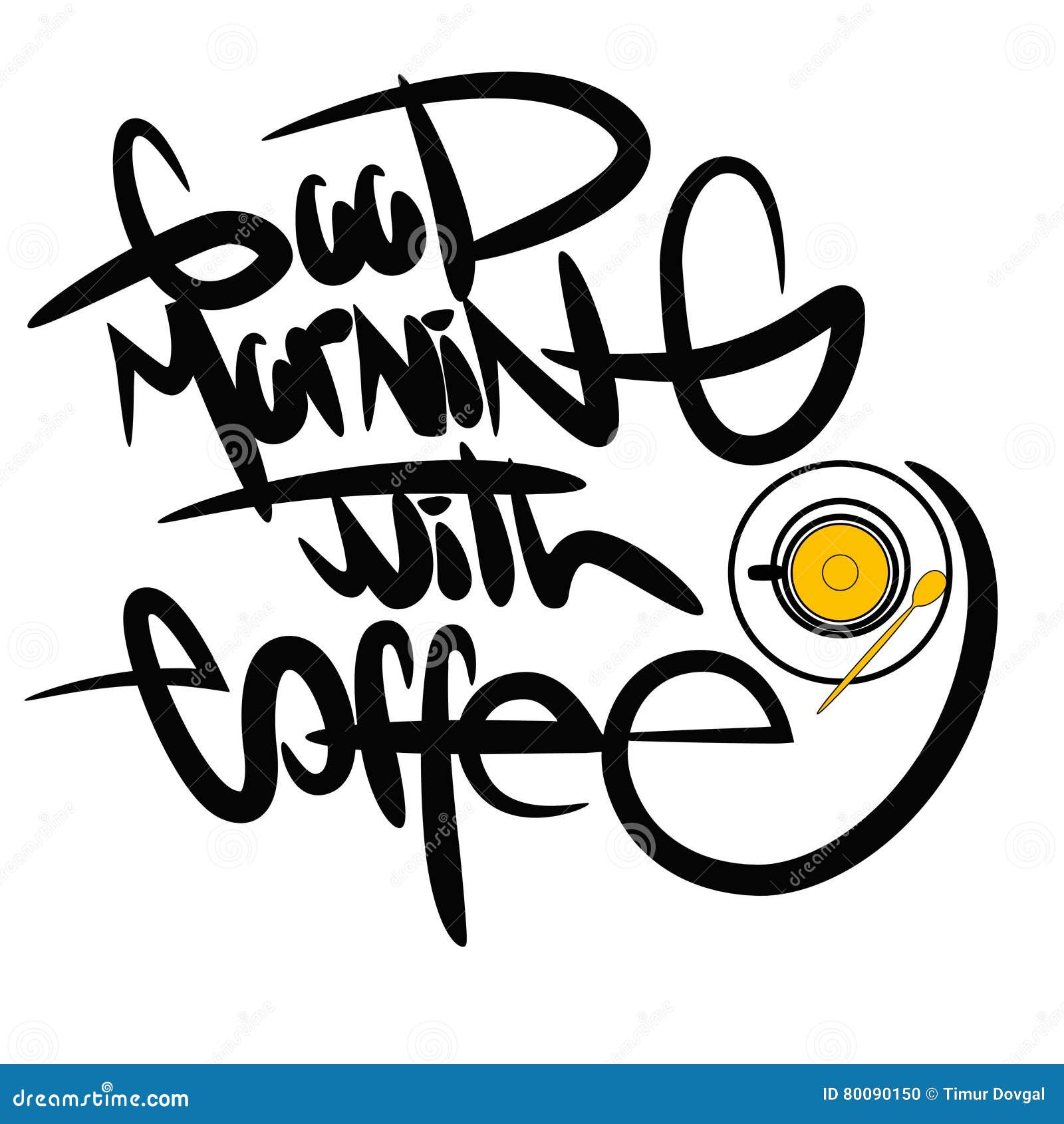 The Text Coffee Written, Vector Illustration Stock Vector ...