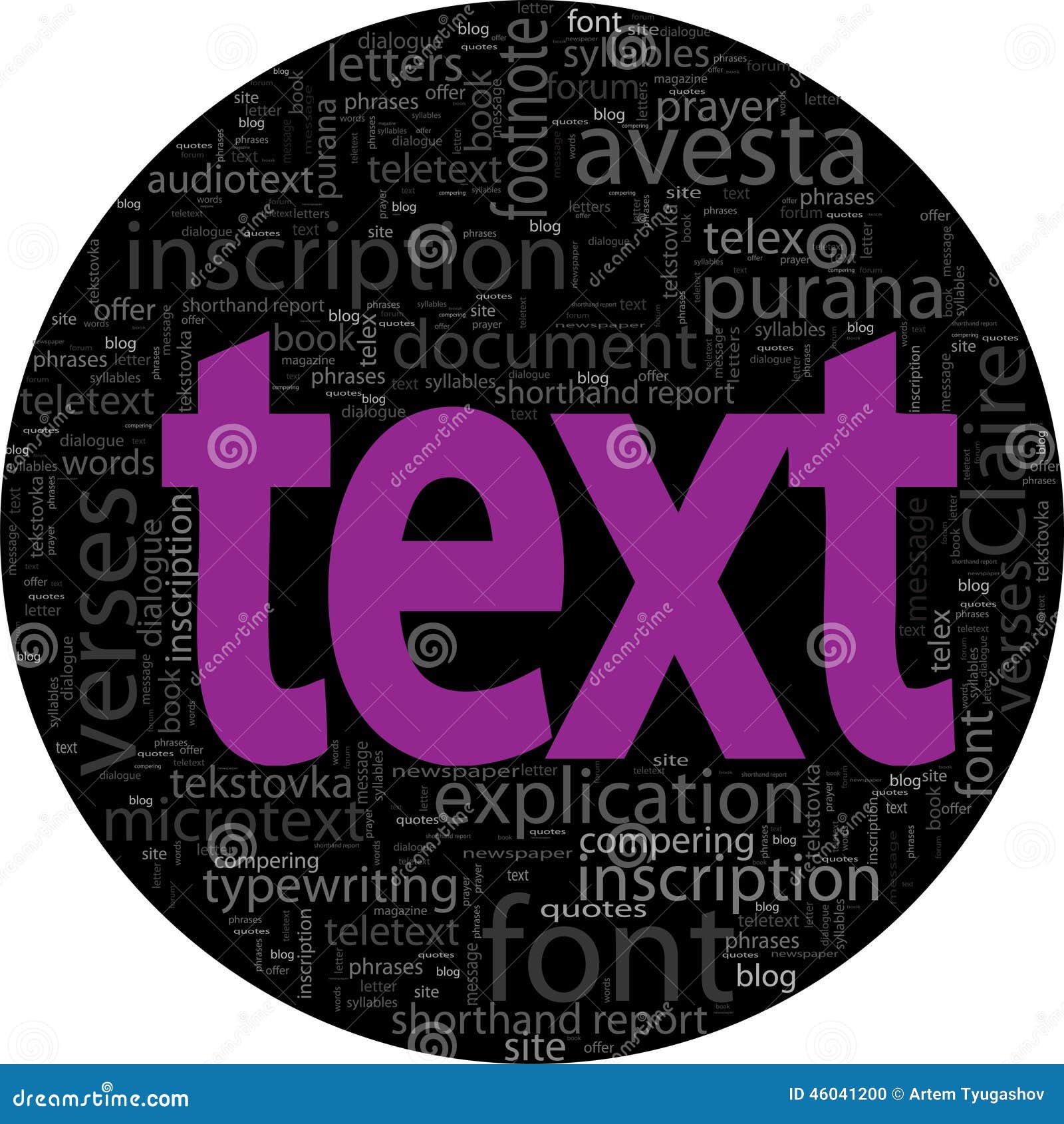 Text Concept Black Backgroung in Word Tag Cloud Stock Vector ...
