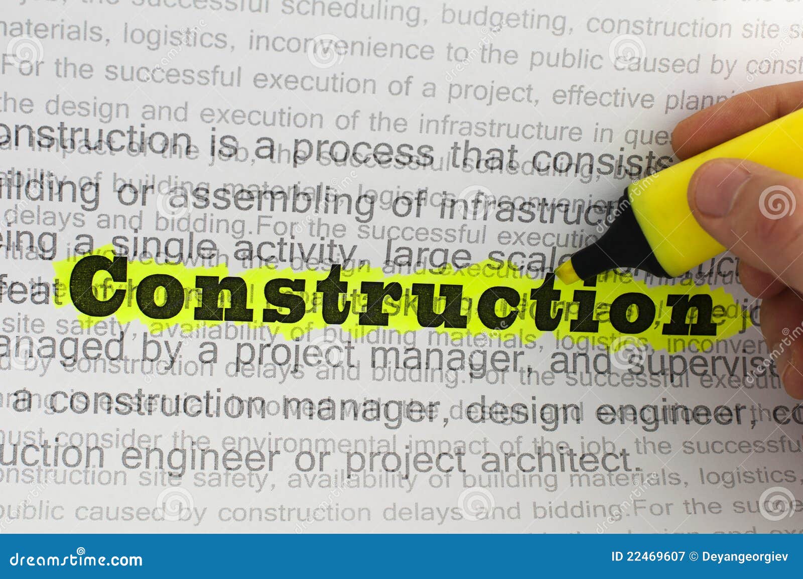 Text construction stock image. Image of engineering, design - 22469607