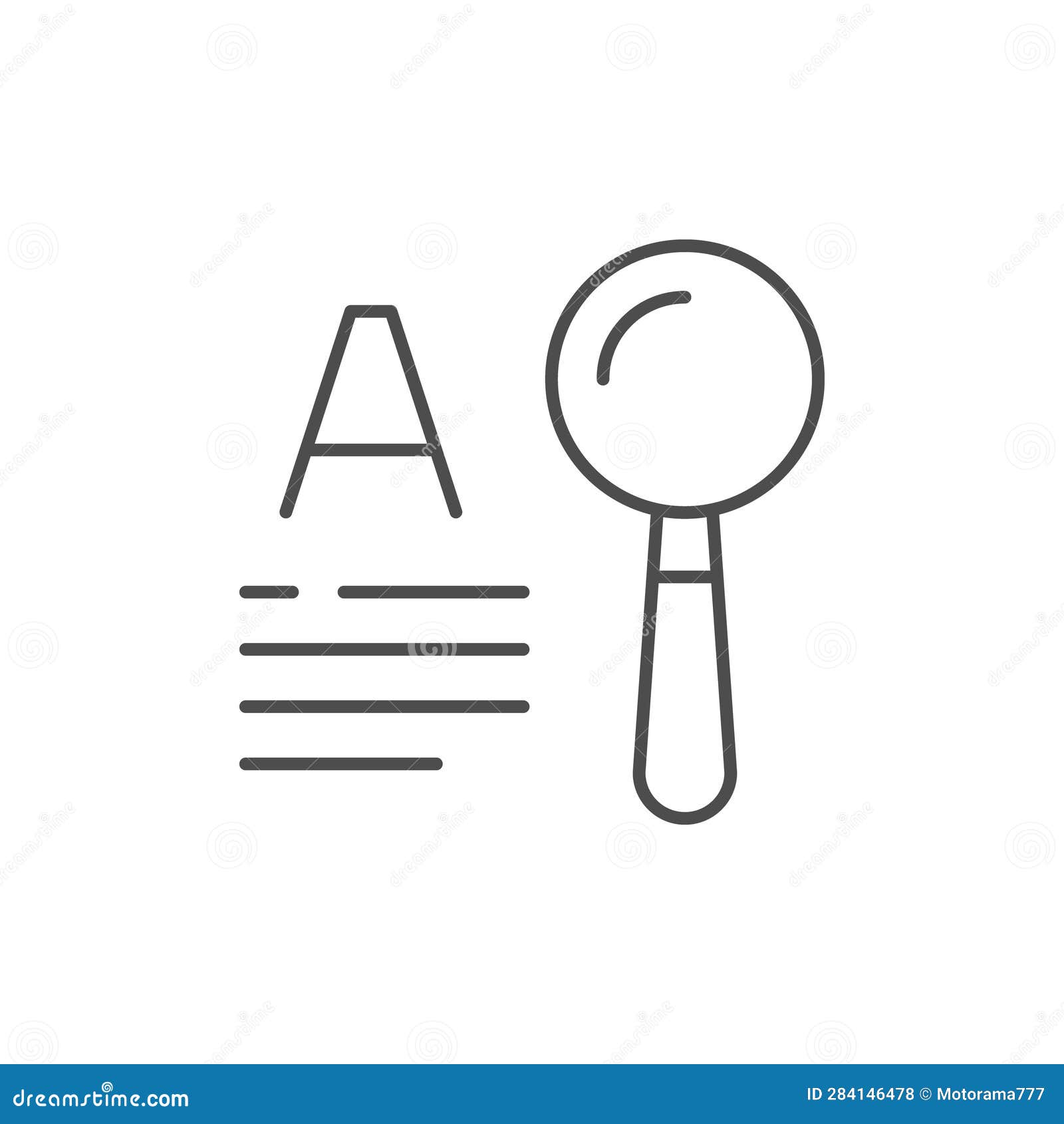 Text Correction Line Outline Icon Stock Vector - Illustration of ...