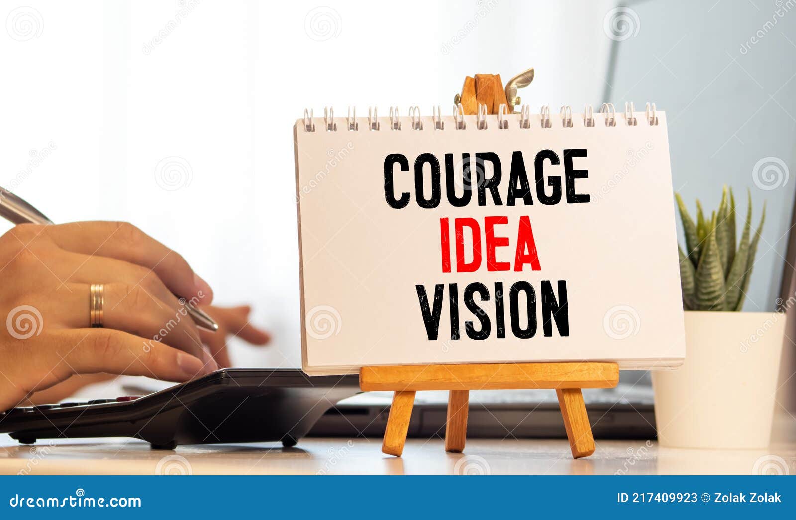 Text Courage Idea Vision on White Paper Stock Image - Image of ...