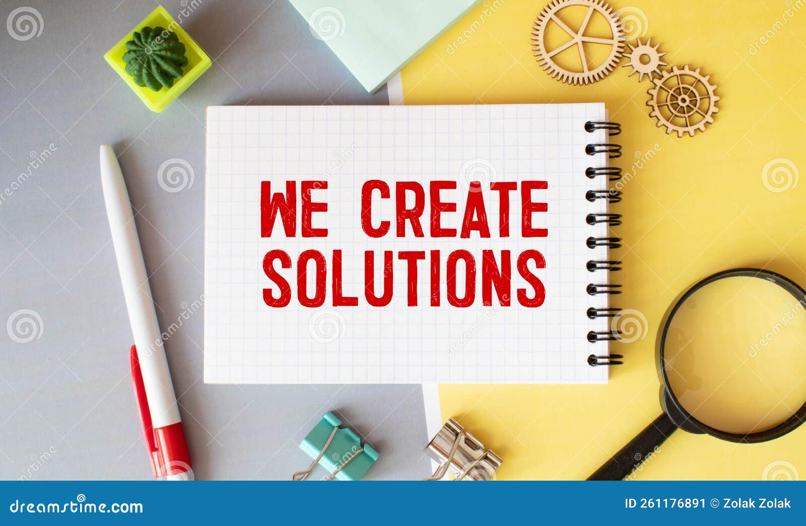 Text Text we Create Solutions Appearing Behind Torn Brown Paper Stock ...