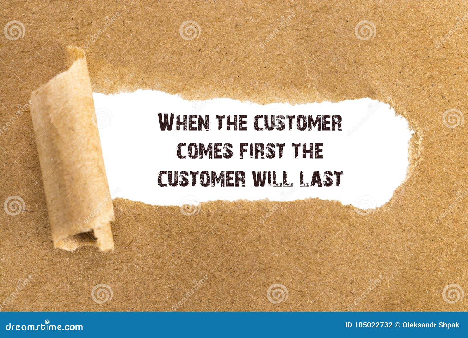The Text when the Customer Comes First the Customer Will Last Ap Stock ...