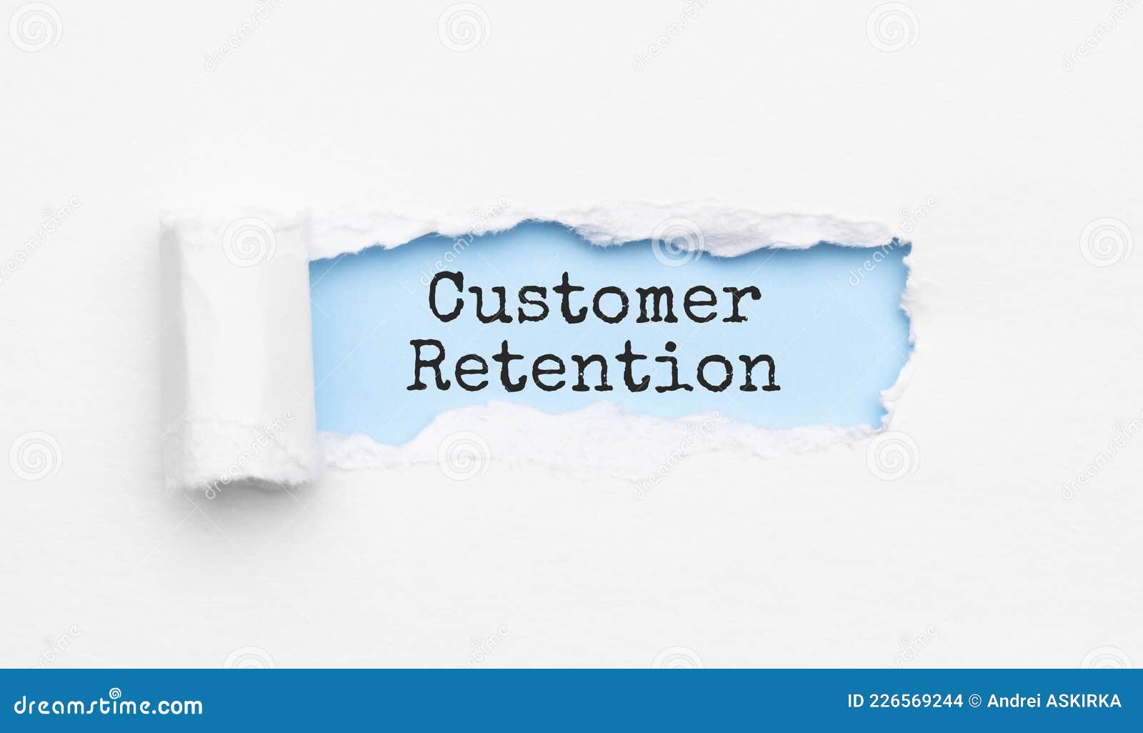 The Text Customer Retention Appearing Behind Torn Yellow Paper Stock ...