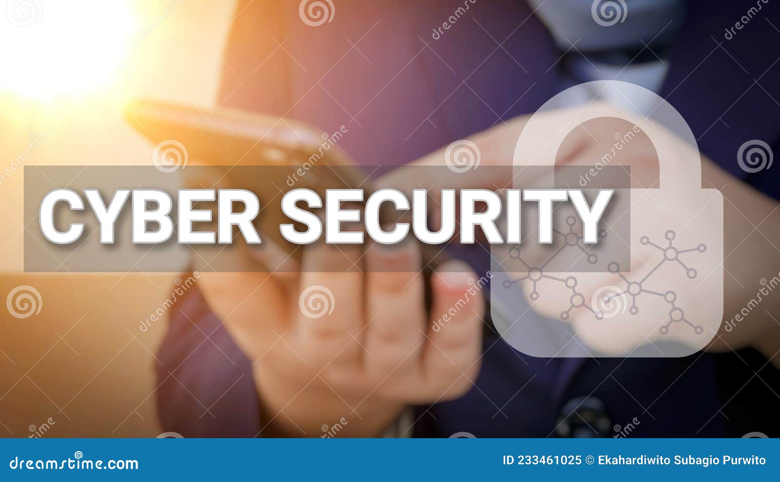 Text Cyber Security with Blurry Background. Stock Image - Image of data ...