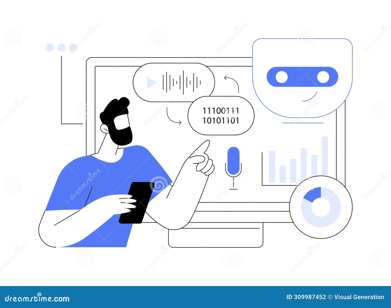 Text Data Analysis With Nlp Abstract Concept Vector Illustration Stock Vector Illustration Of