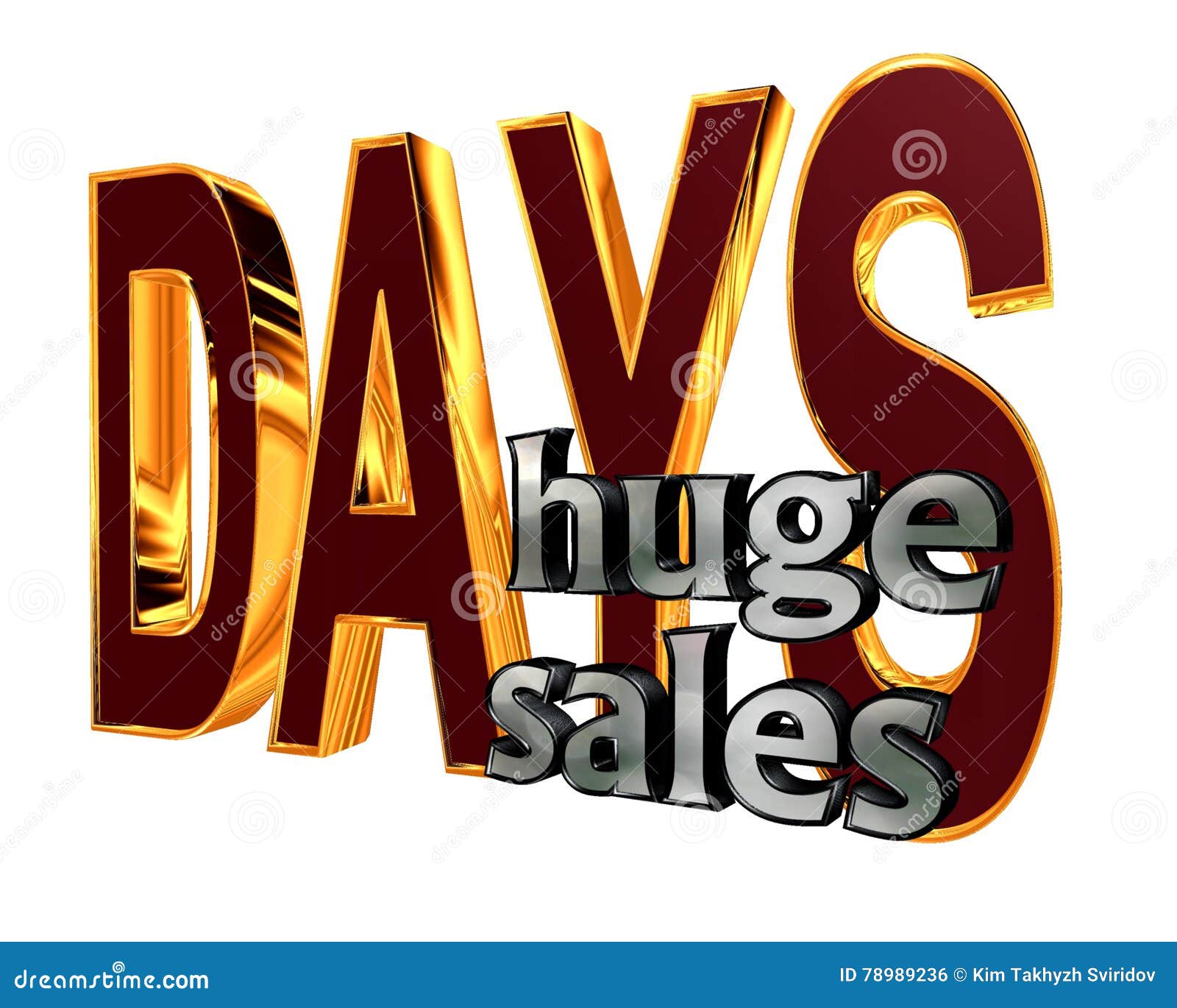 Text Day Huge Discounts on a White Background Stock Illustration ...