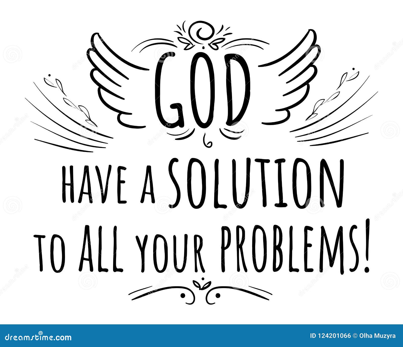 Text with Decor God Have Solution To All Your Problems Stock Vector ...