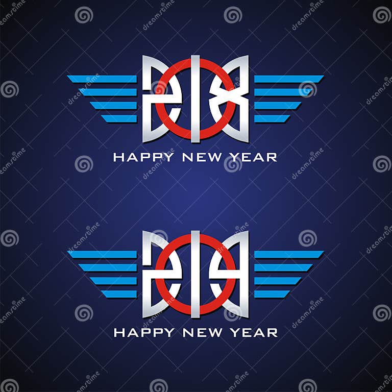 2018 2019 text Design stock vector. Illustration of fresh - 102949574