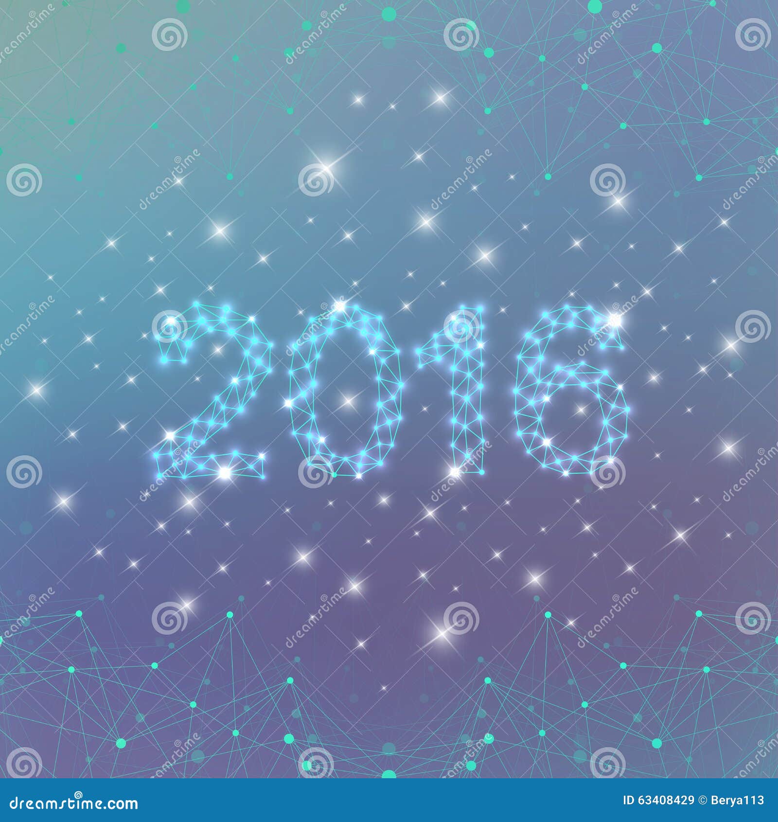 Text Design Happy New Year 2016 on the Blue Background . Vector ...