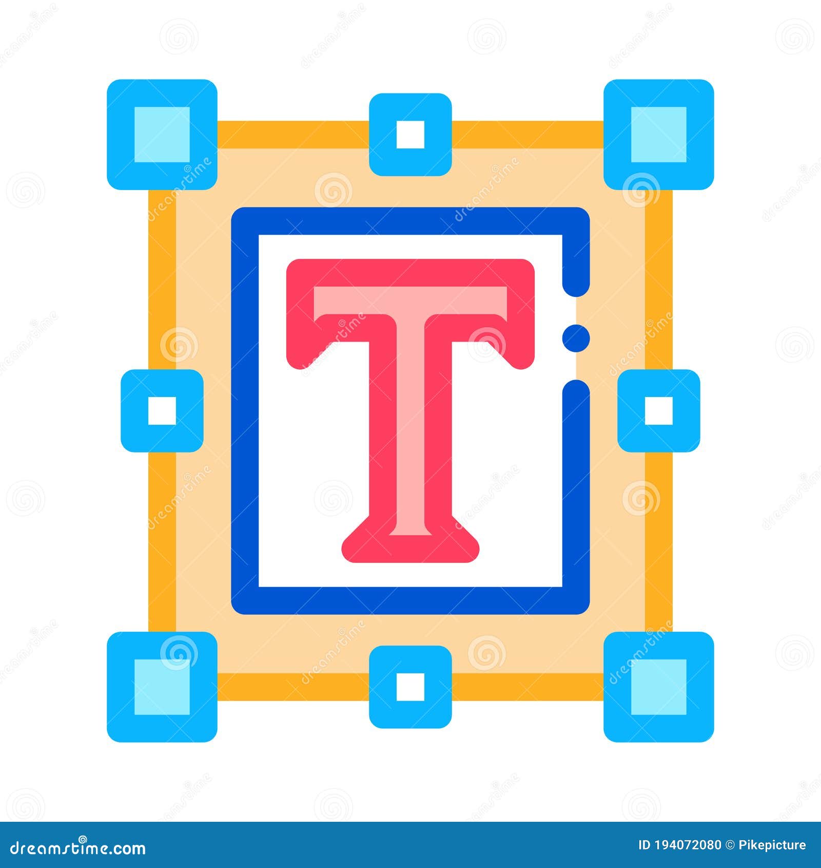 Text Design Icon Vector Outline Illustration Stock Vector ...