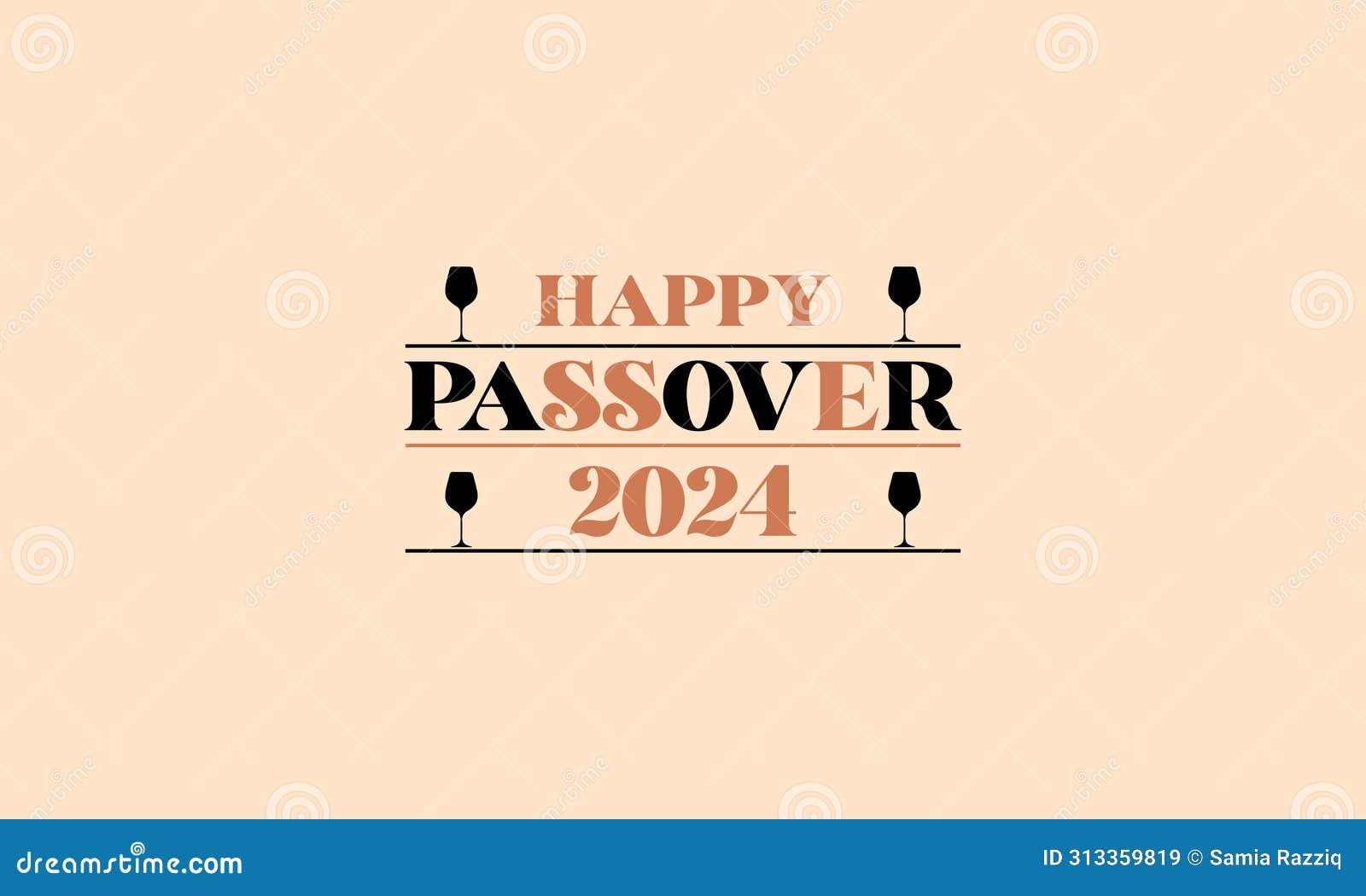 Celebrate Passover 2024 with Stunning Text Designs Stock Vector ...