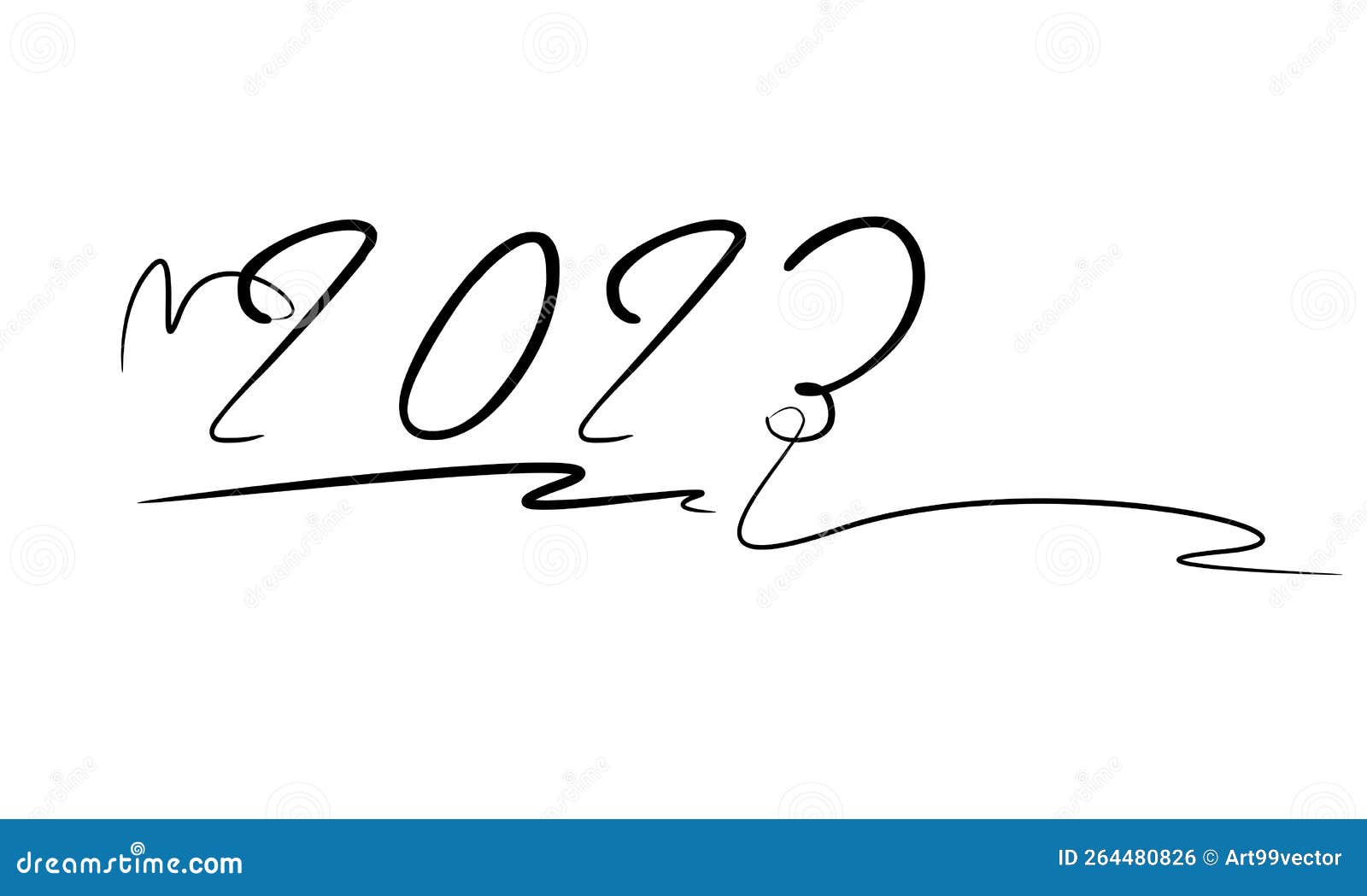 2023 Brush Stroke Lettering Set.Hand Drawn Number 2023 With Hare ...