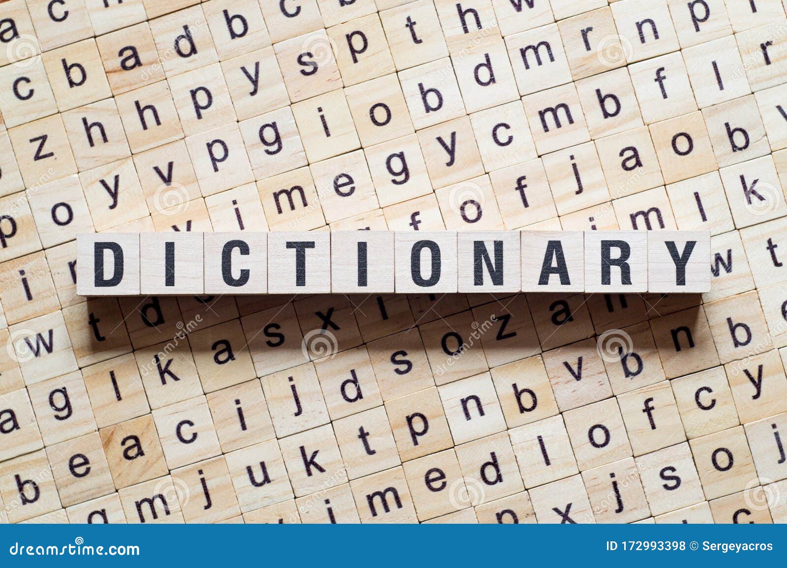 Text Dictionary Concept on Cubes Stock Photo - Image of alphabet, block ...