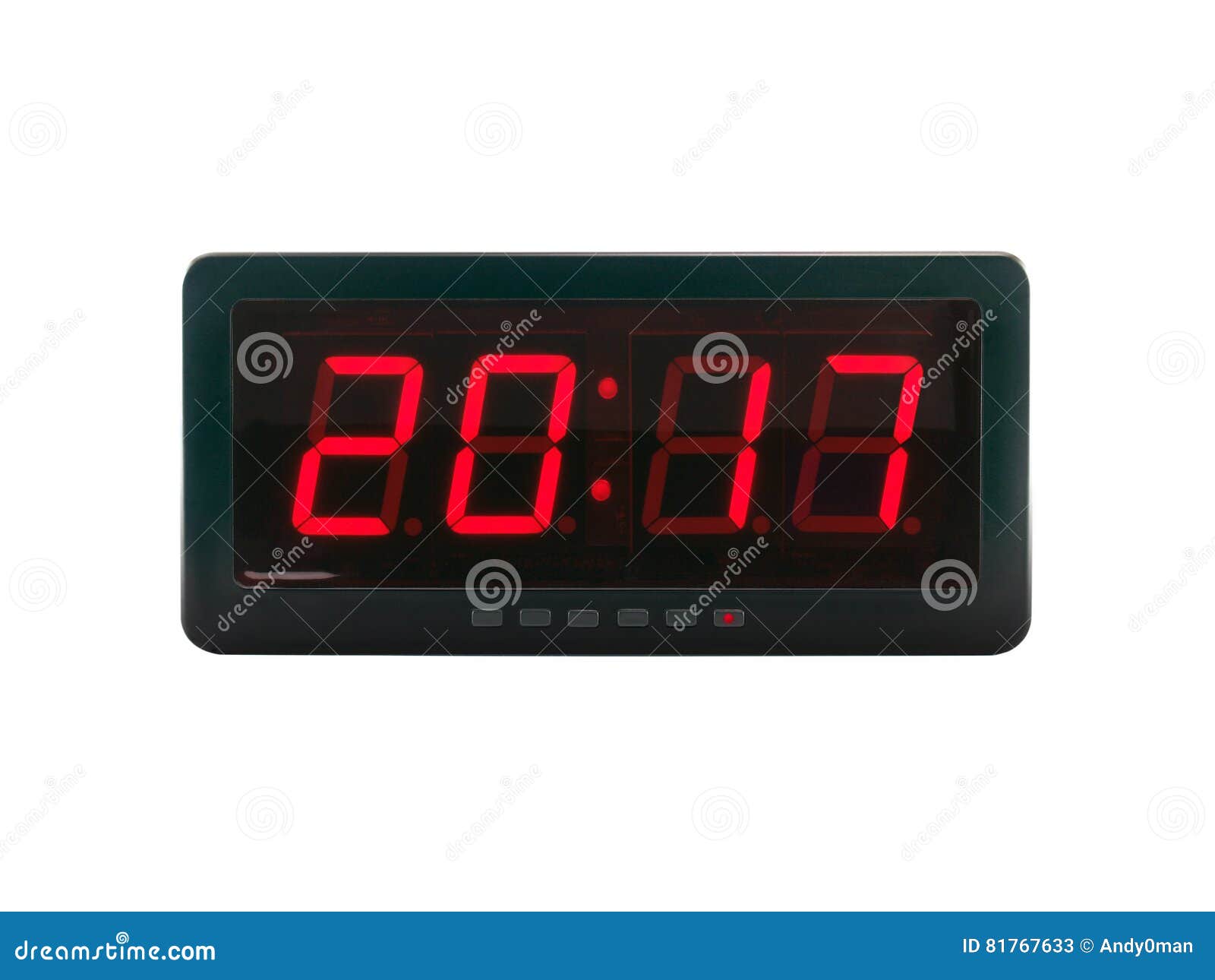 Close Up Red Led Light Illumination Numbers 2017 on Black Digital ...