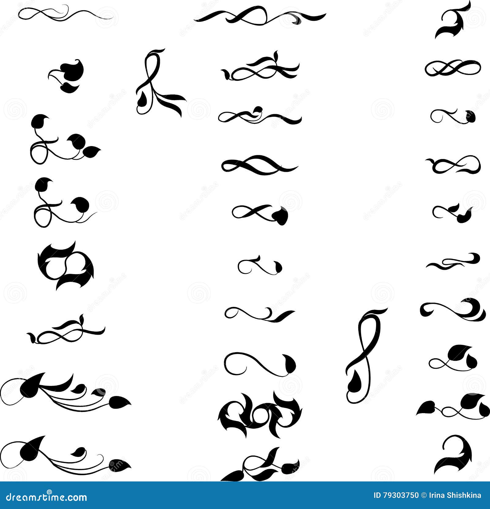 Text Divider. Page Separators Decoration. Vector Dividers or Breaks ...