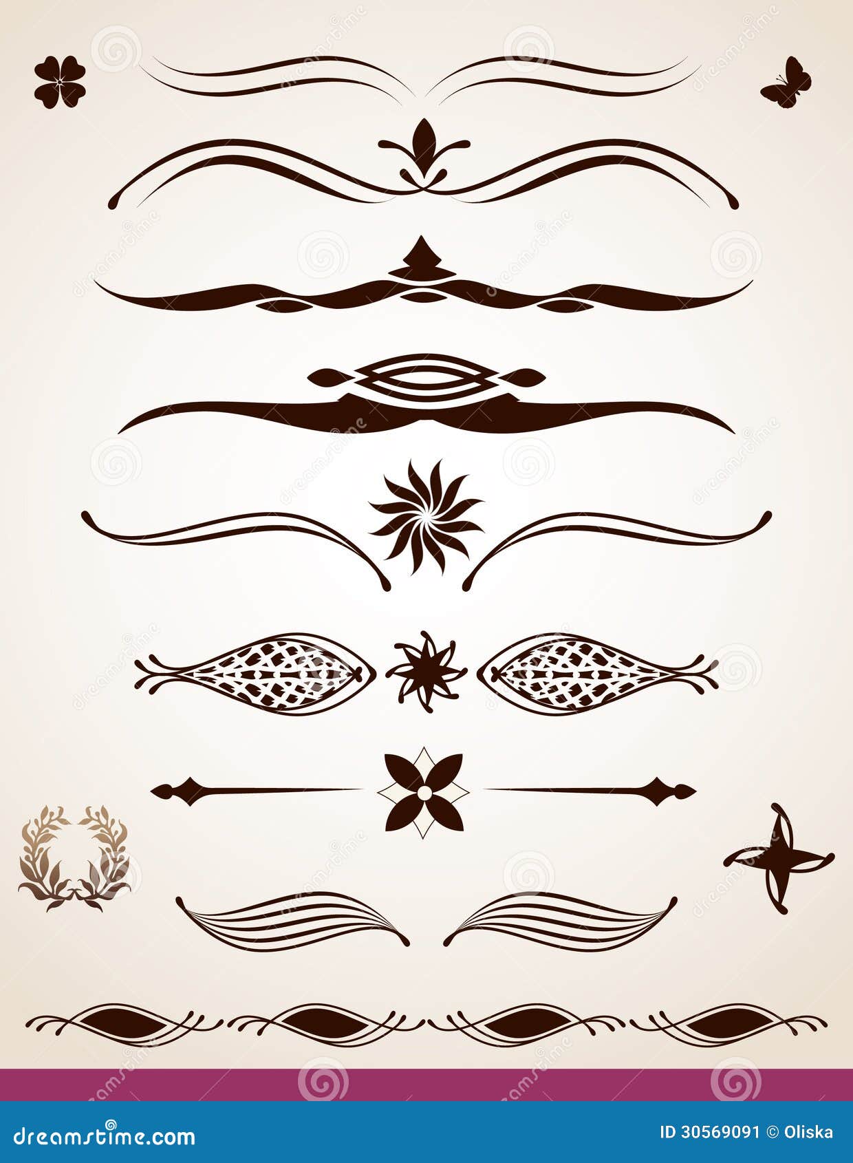 Text Dividers and Decorations Stock Vector - Illustration of text, line ...