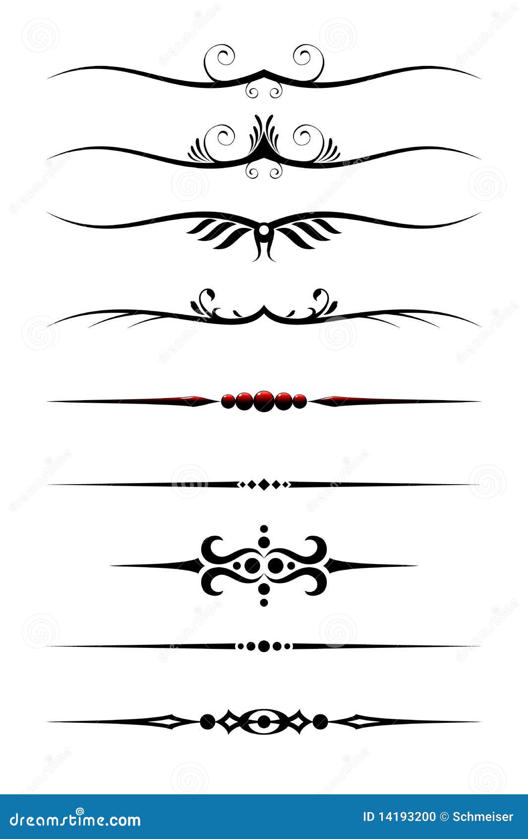 Text Dividers Set Vector Illustration | CartoonDealer.com #14193200