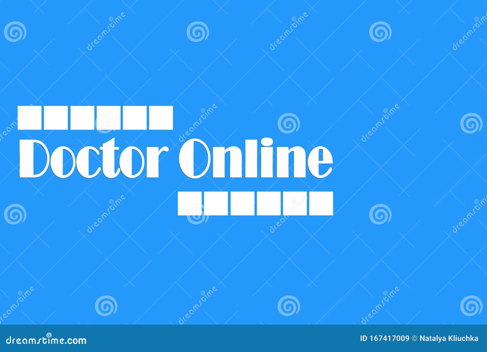 Text Doctor Online. Text Doctor on a Blue Background. Stock ...