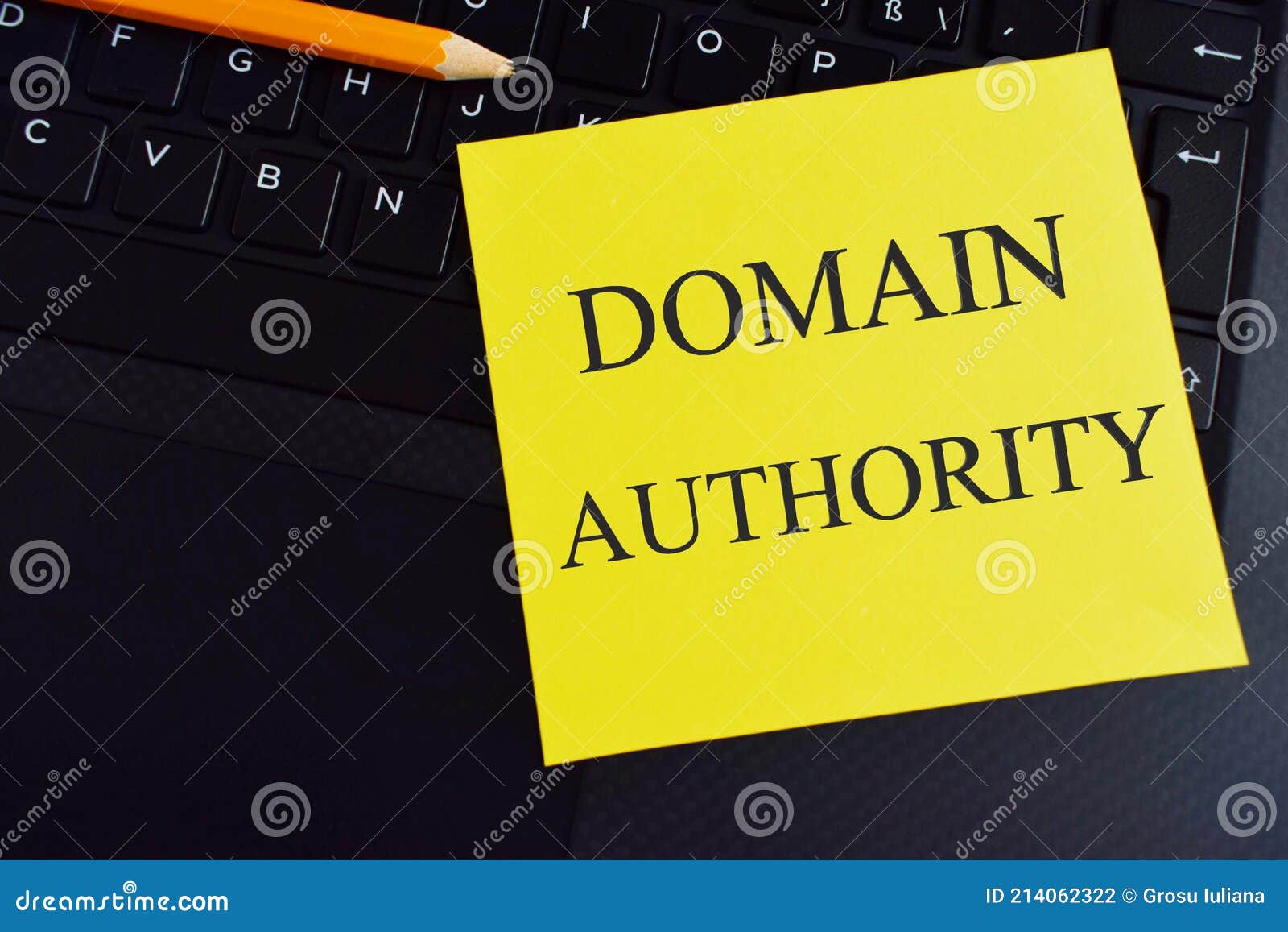 Text Domain Authority Written on a Colorful Sticker Note. the Concept ...