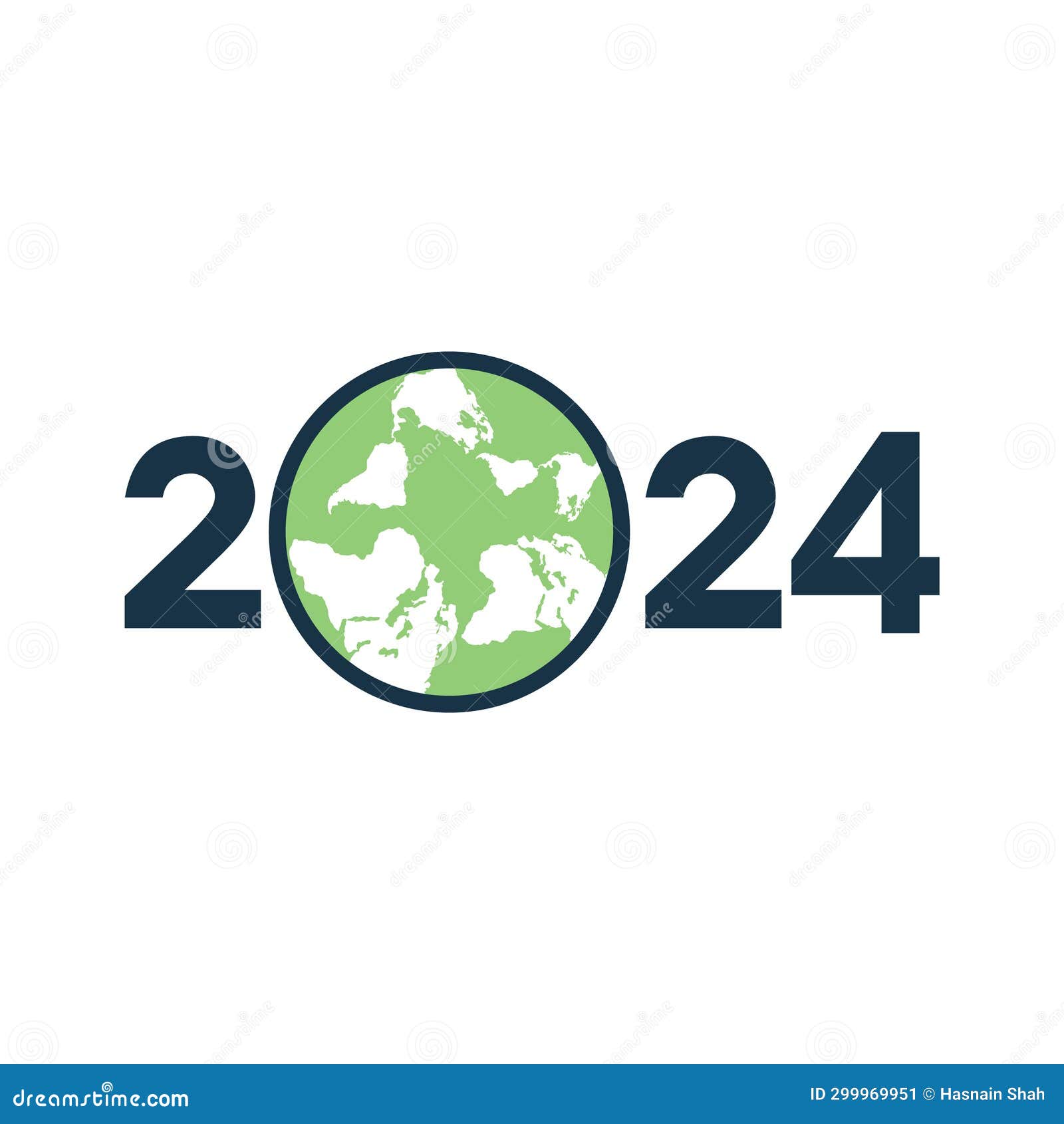 2024 Text with Earth Concept Template Design Stock Illustration ...