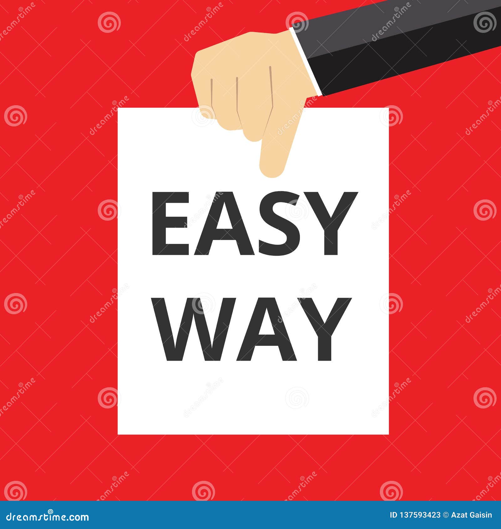 Text Easy Way stock vector. Illustration of solving - 137593423