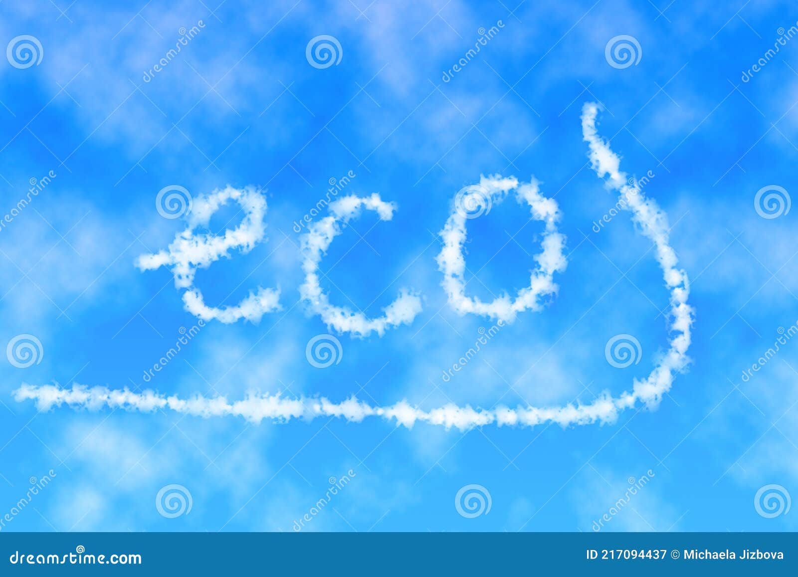 Letters Made of Clouds or Contrails. Ecology and Environment Concept ...