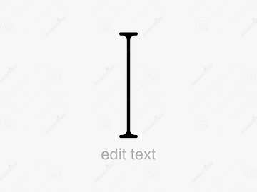 Text Edit Cursor Pointer. Font Input Symbol and Editing of Textual Web ...