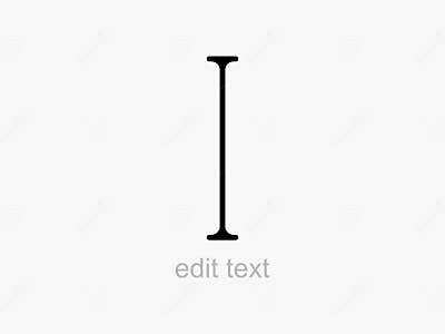 Text Edit Cursor Pointer. Font Input Symbol and Editing of Textual Web ...